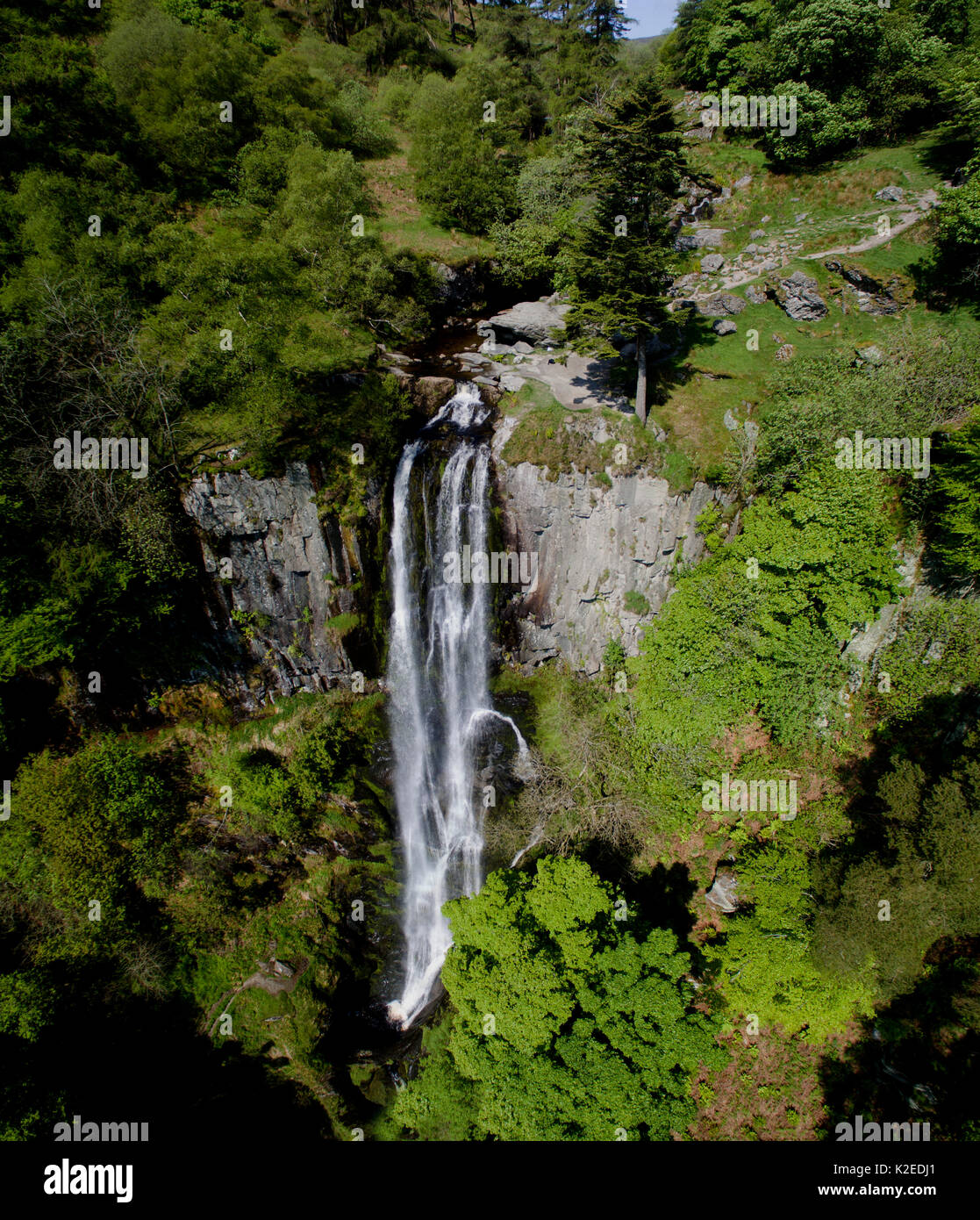 Pistyll rhaeadr waterfalls, wales hi-res stock photography and images ...