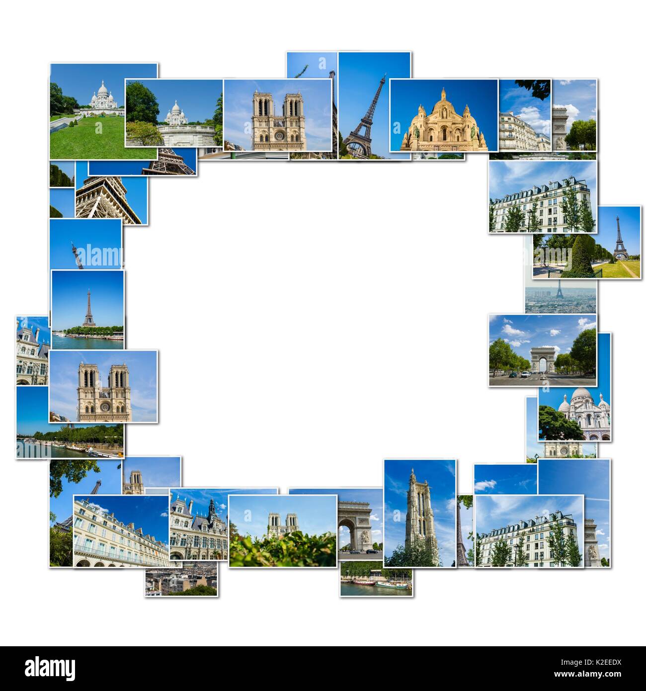 Collage of paris photos collection Stock Photo - Alamy