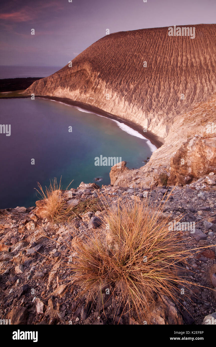 Barcena volcano and coastline, San Benedicto Island, Revillagigedo ...