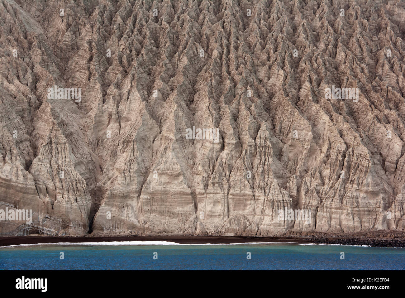 Barcena volcano slope and coastline, San Benedicto Island ...