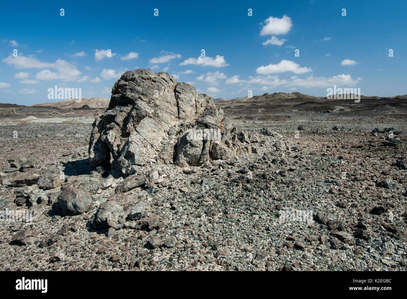 Stony desert, Masirah Island, Sultanate of Oman, February Stock Photo ...