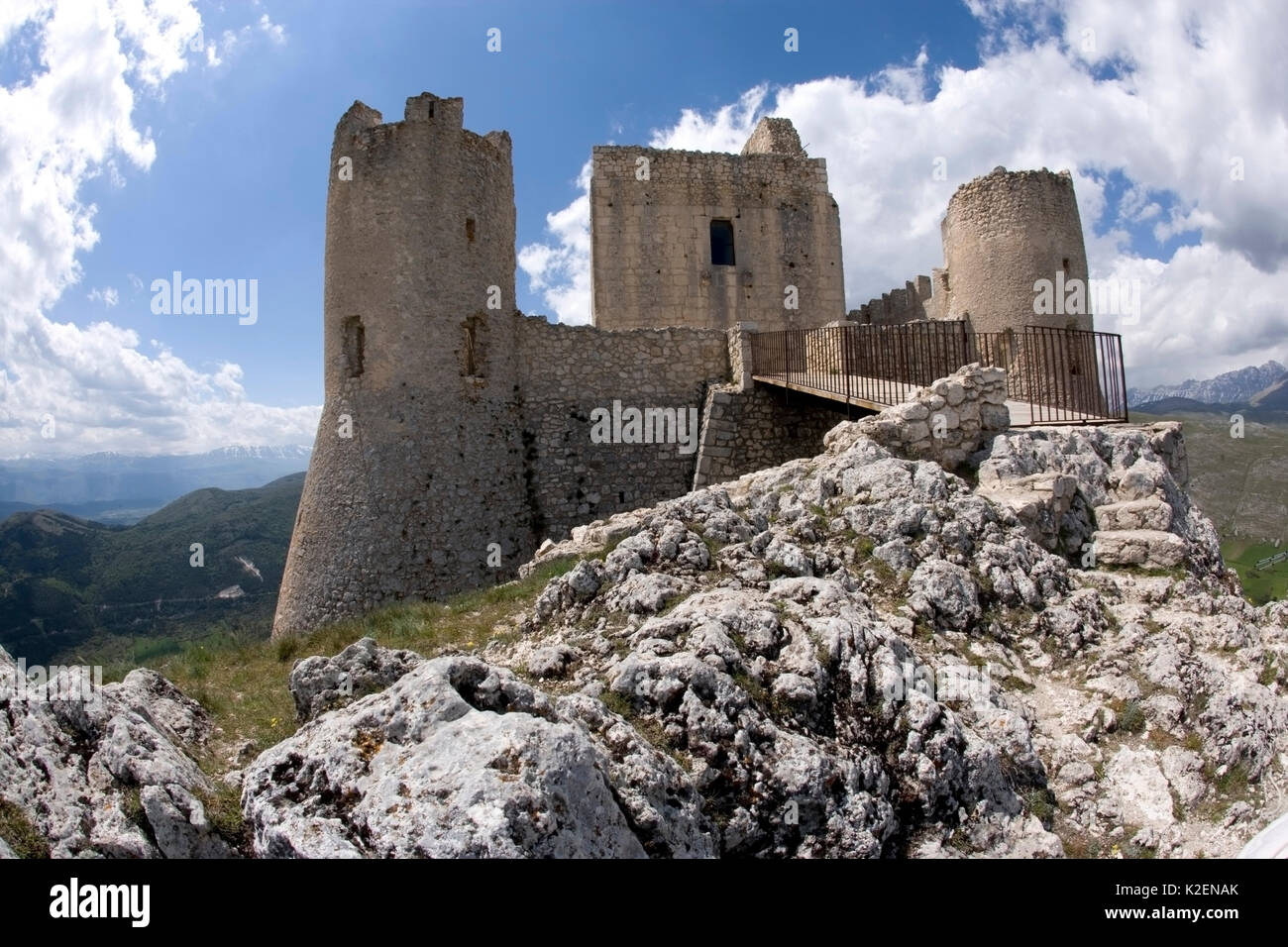 Rocca di Calascio, a 13th century castle in the mountains, Aquila ...