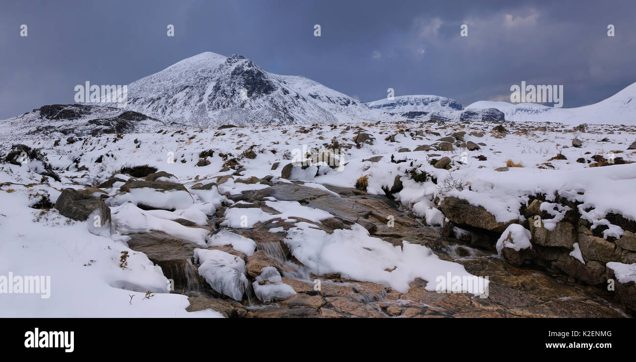 View of Slieve Lamagan and the Annalong River from Annalong Wood ...