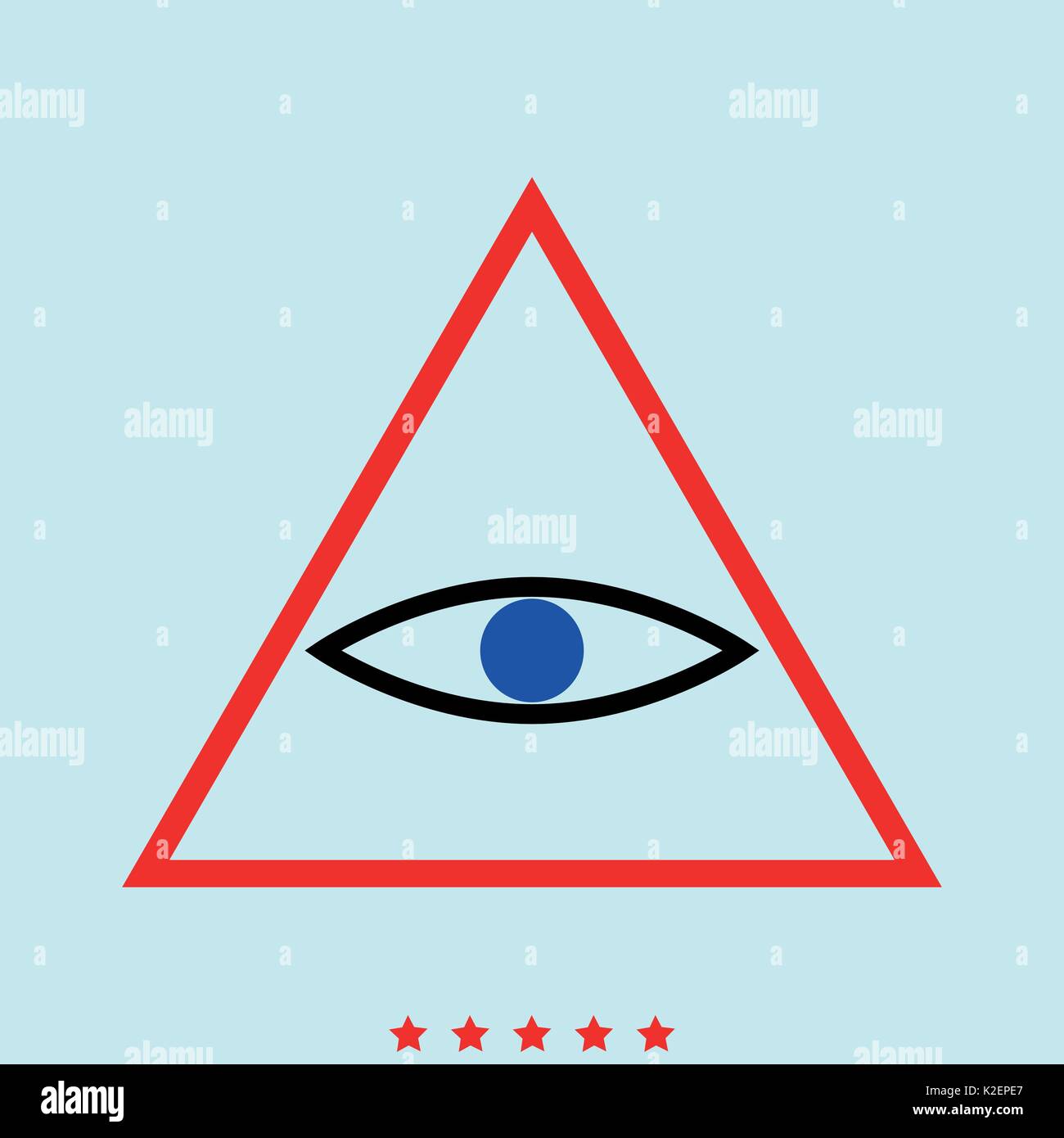 Eye in a triangle Stock Vector Images - Alamy