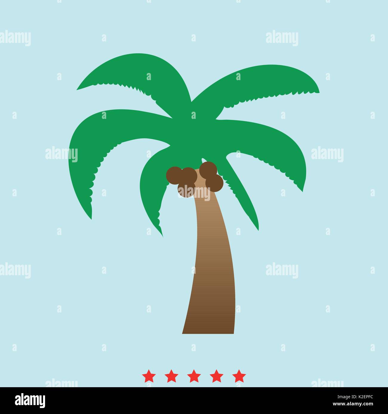 Branch of coconut tree Stock Vector Images - Alamy