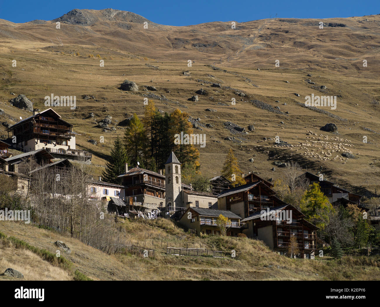Saint-Veran village in Queyras Regional Park, Hautes-Alpes, France ...
