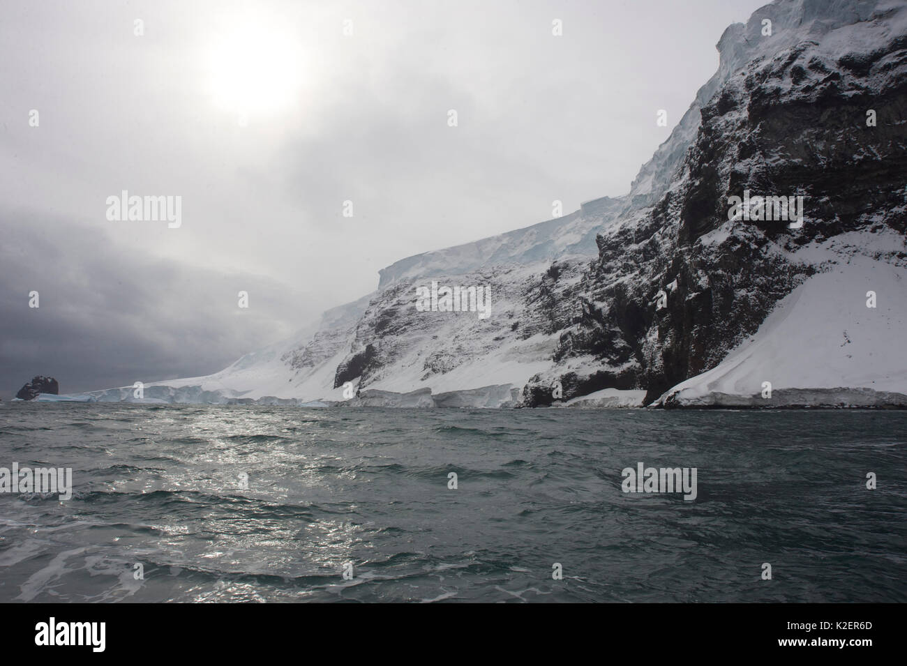 Coastline of Buckle Island, Balleny Islands, Antarctica, February Stock ...