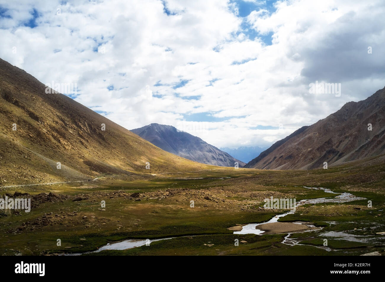 Natural landscape in Leh Ladakh, Jammu and Kashmir, India Stock Photo ...