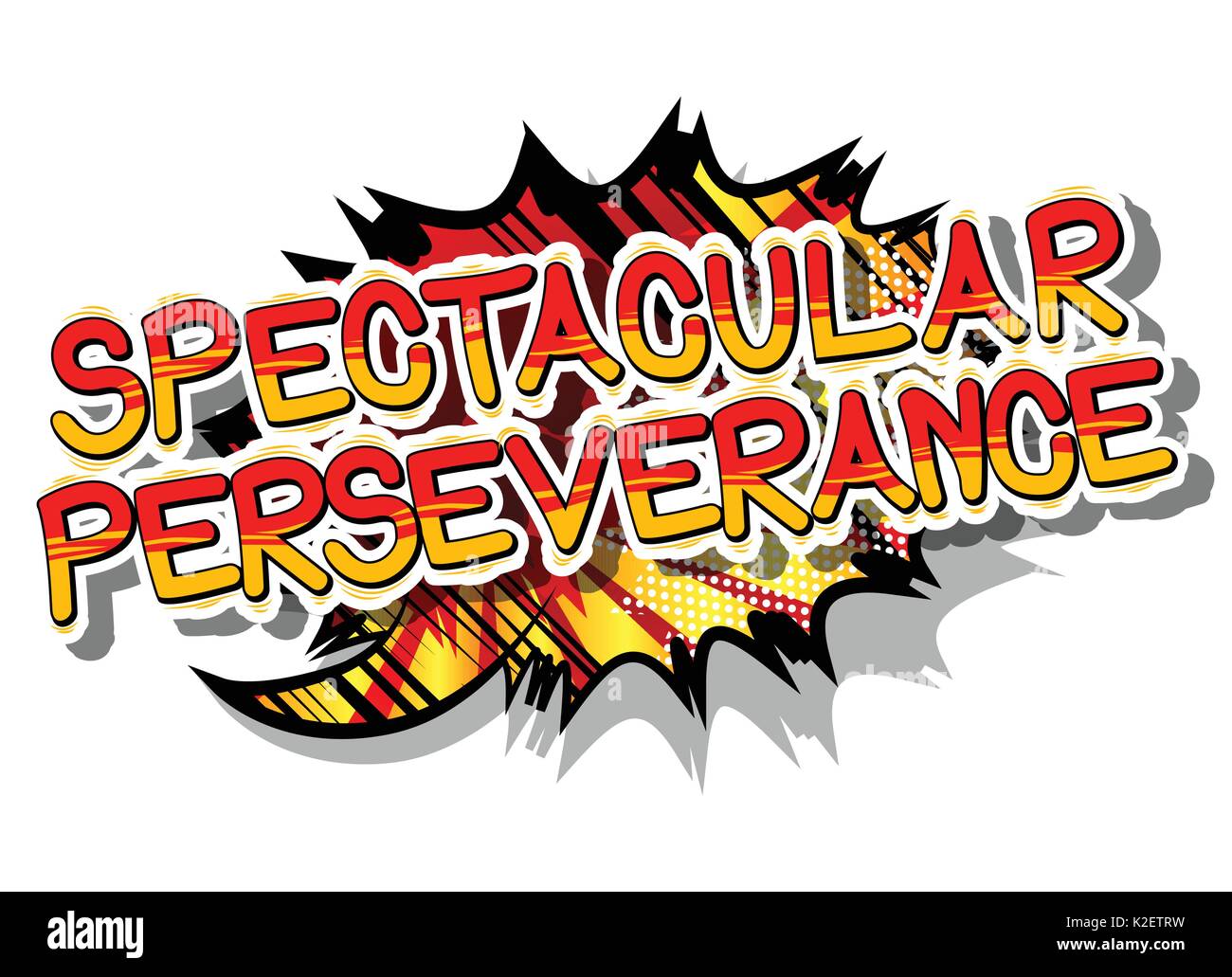 Spectacular Perseverance - Comic book word on abstract background Stock ...