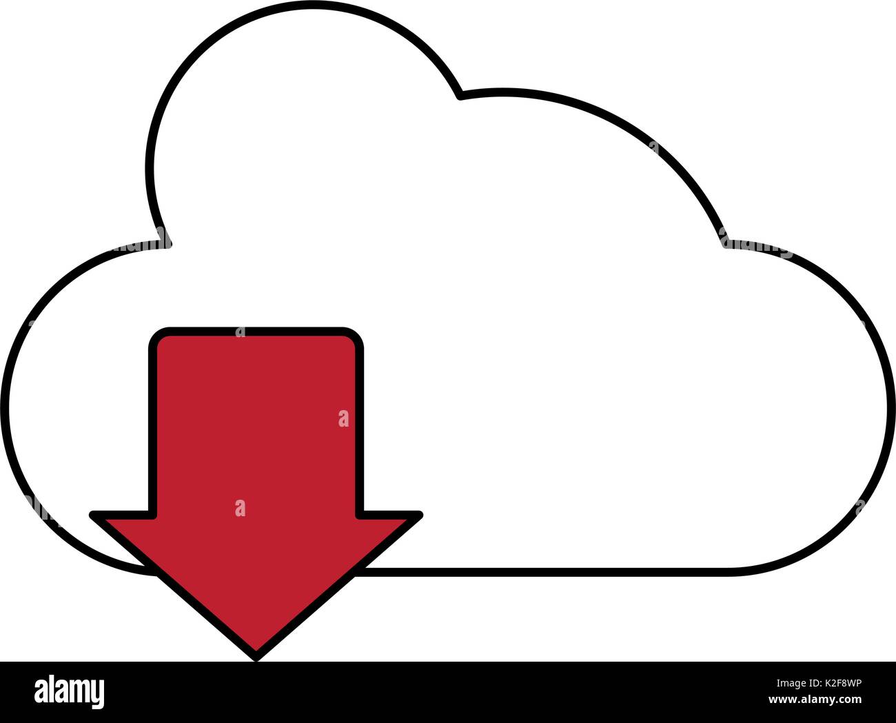 cloud data vector illustration Stock Vector Image & Art - Alamy