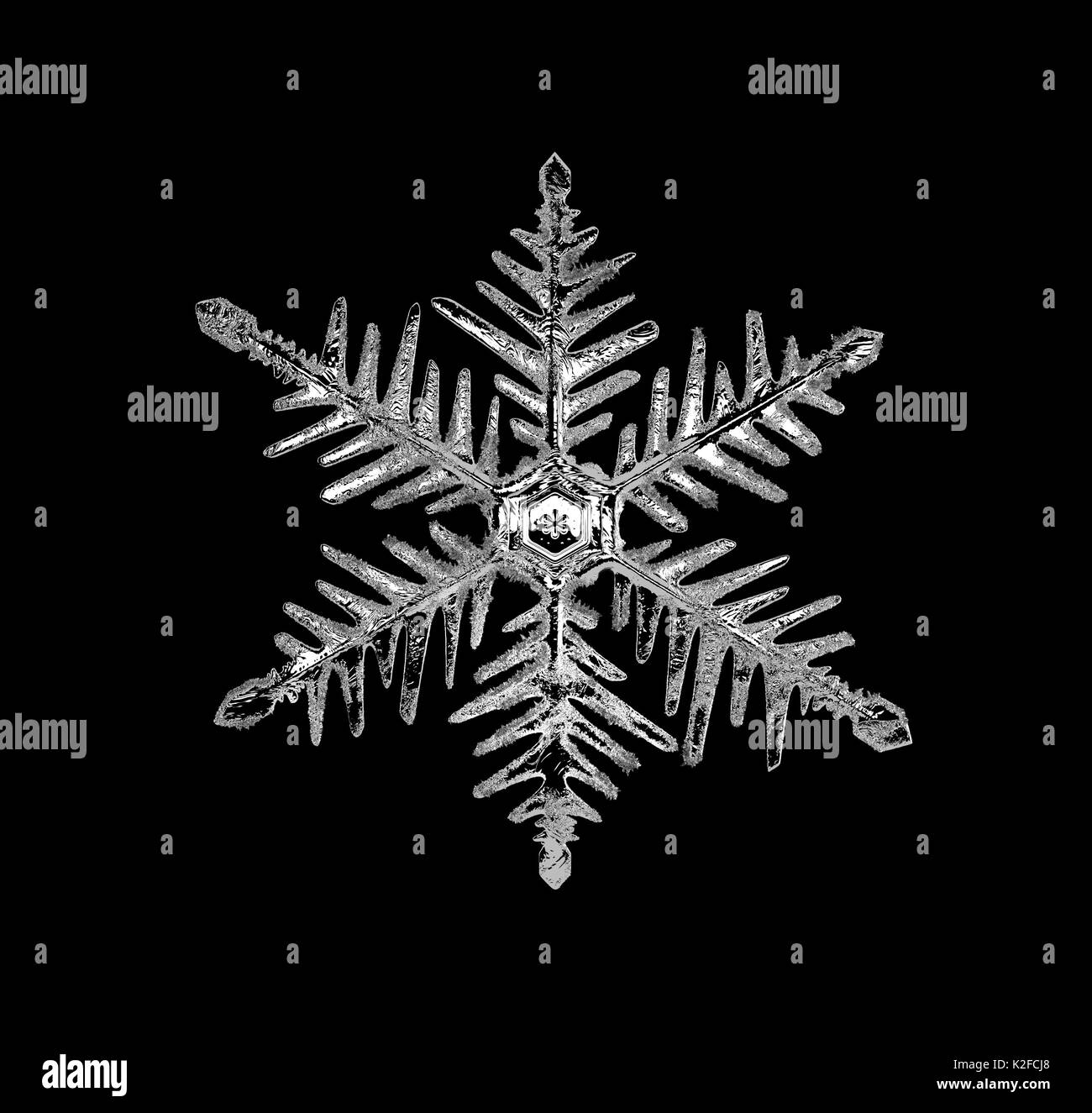 Crystal on snow Black and White Stock Photos & Images - Alamy