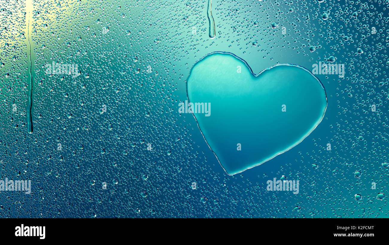 Water drop forming a heart Stock Photo - Alamy