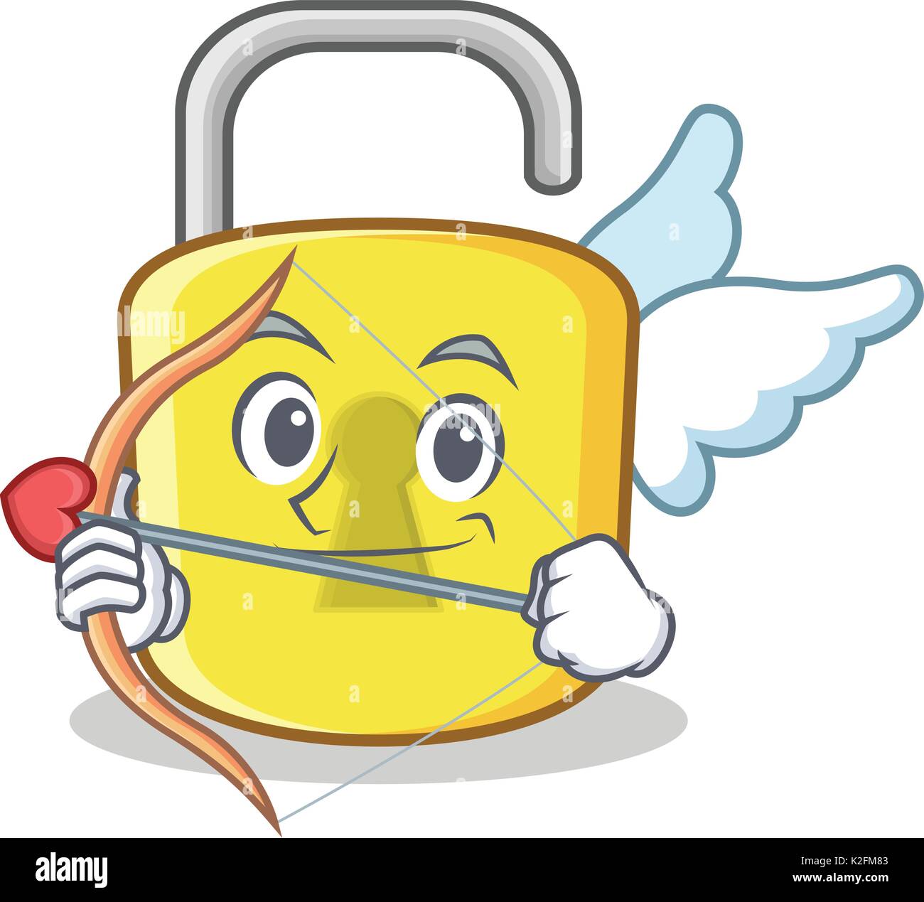 Cupid yellow lock character mascot Stock Vector Image & Art - Alamy