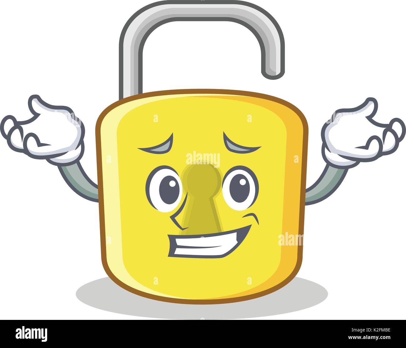 Cartoon lock expression hi-res stock photography and images - Alamy