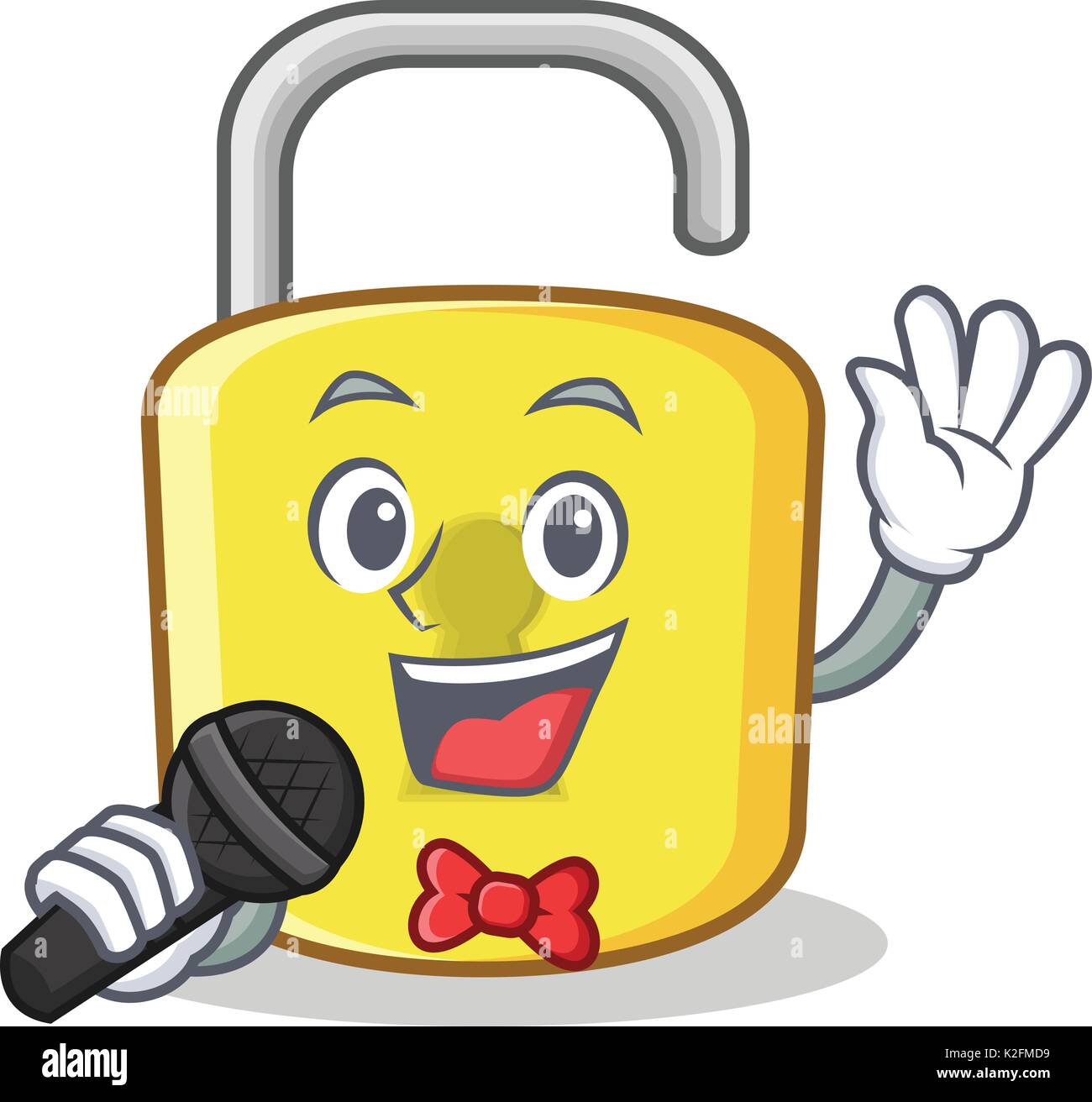 Devil yellow lock character mascot Stock Vector Image & Art - Alamy