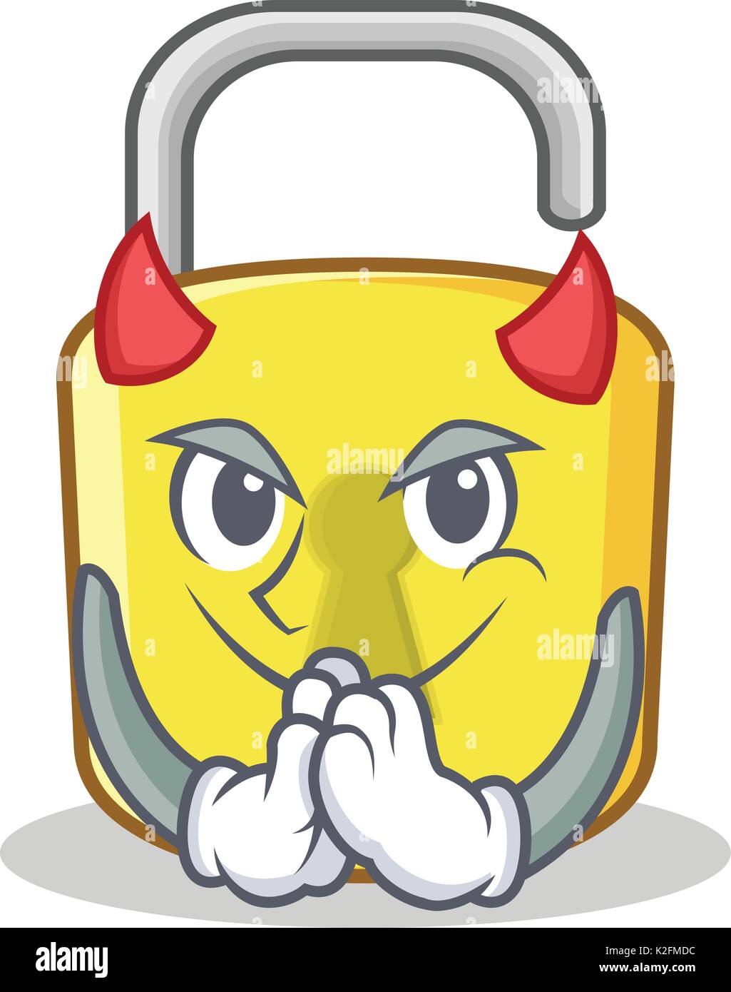 Singing yellow lock character mascot Stock Vector Image & Art - Alamy