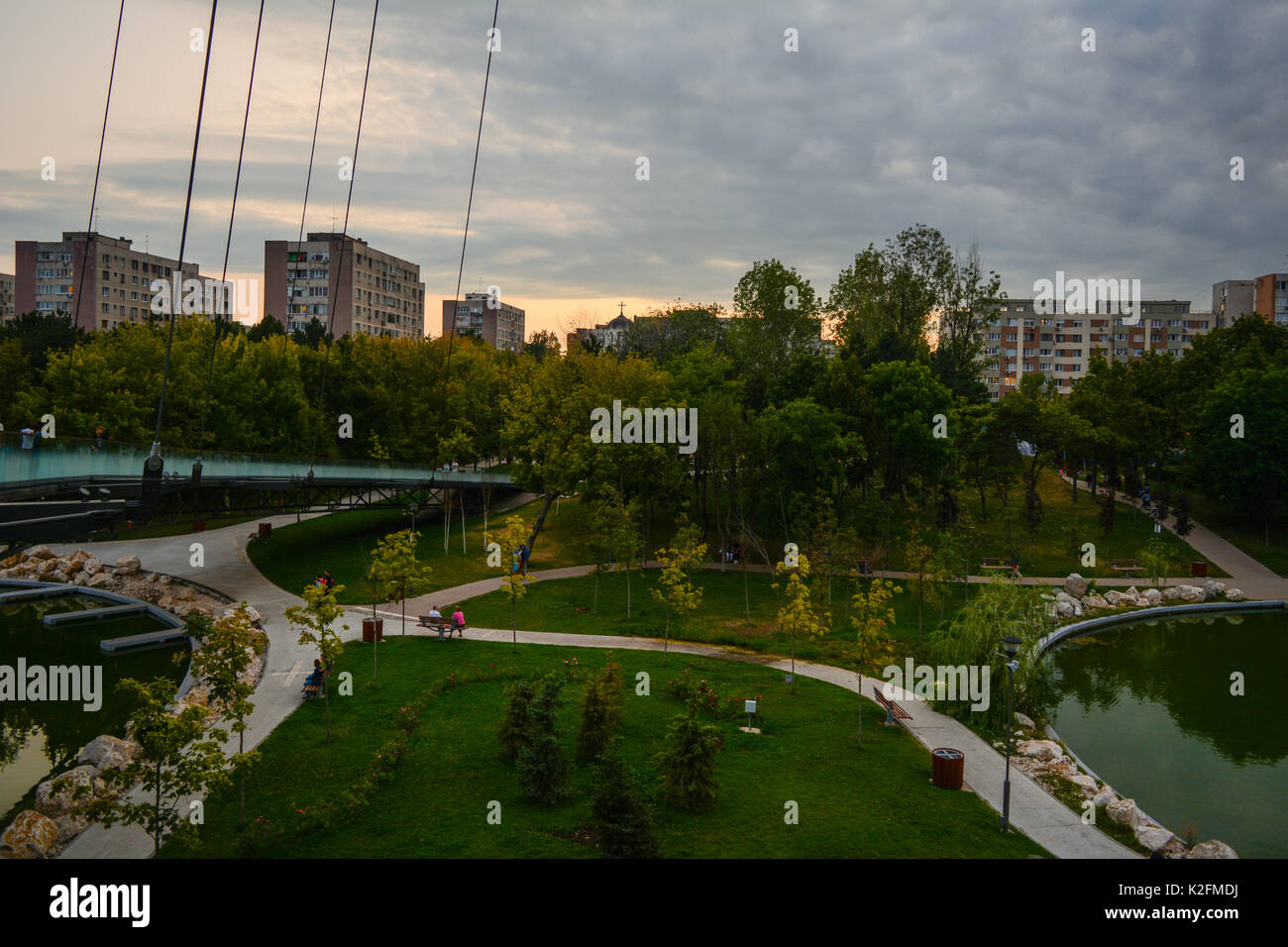 The public park Drumul Taberei, renovated by the city Hall and now ...