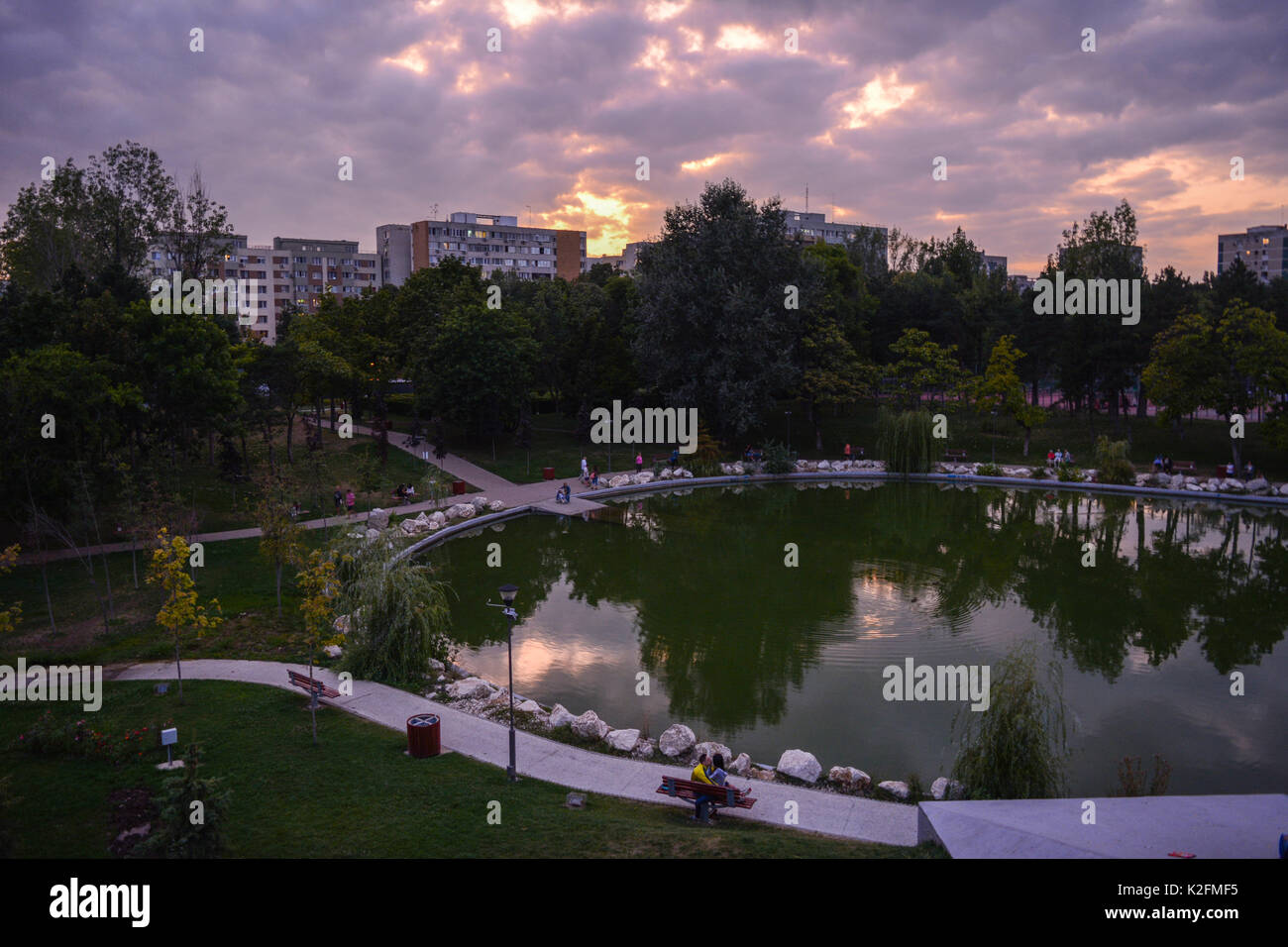 The public park Drumul Taberei, renovated by the city Hall and now ...