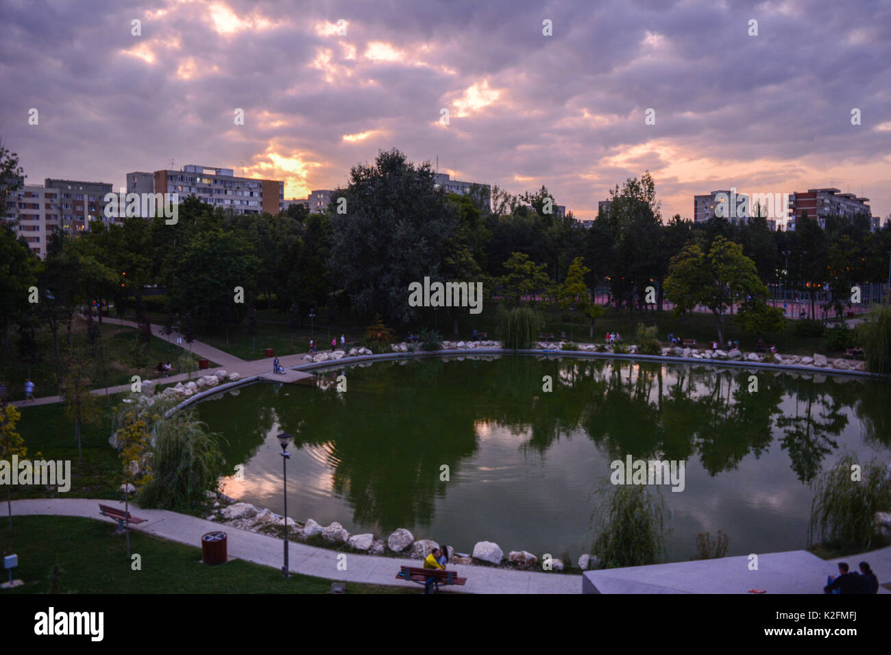 The public park Drumul Taberei, renovated by the city Hall and now ...