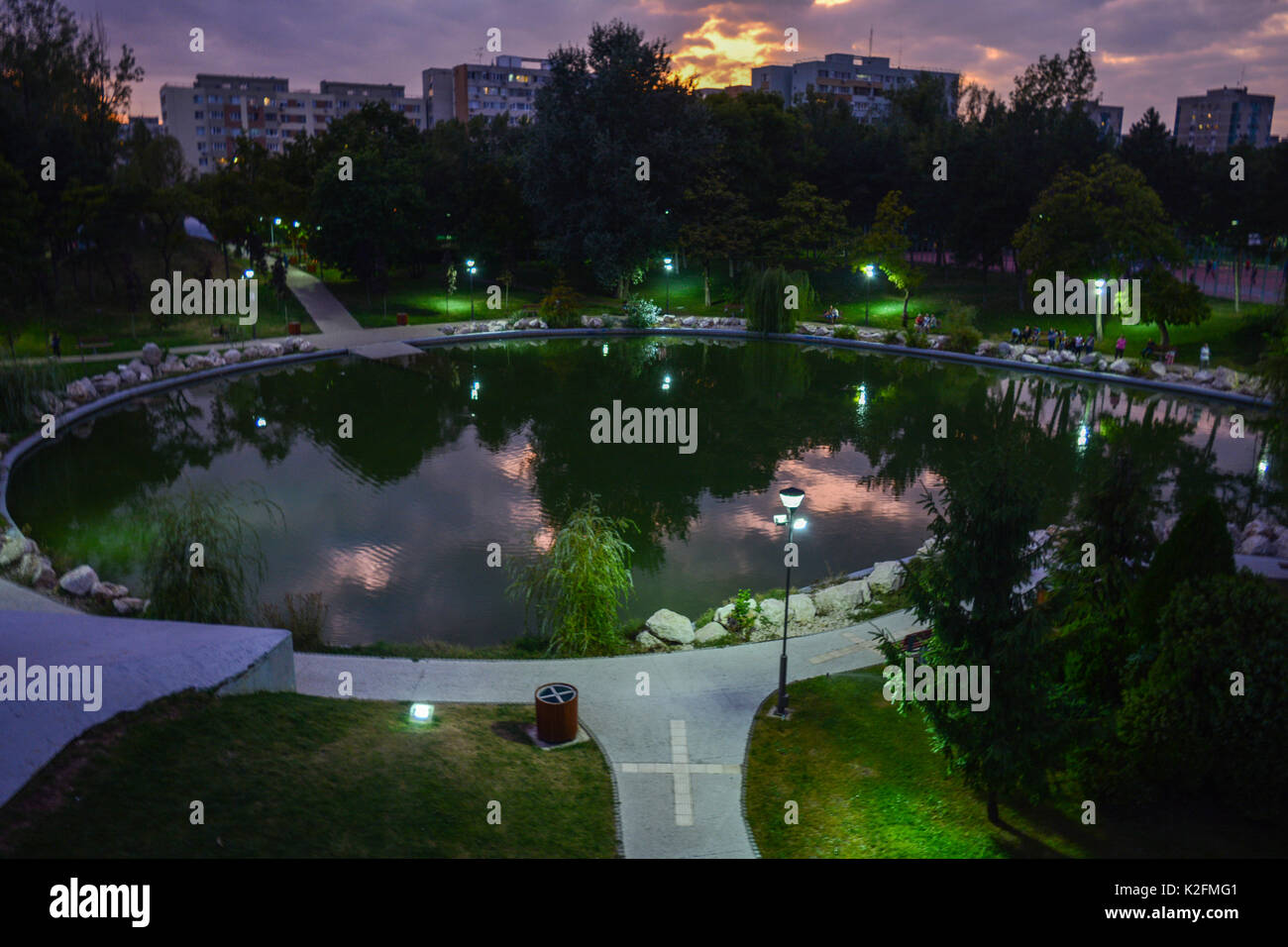 The public park Drumul Taberei, renovated by the city Hall and now ...
