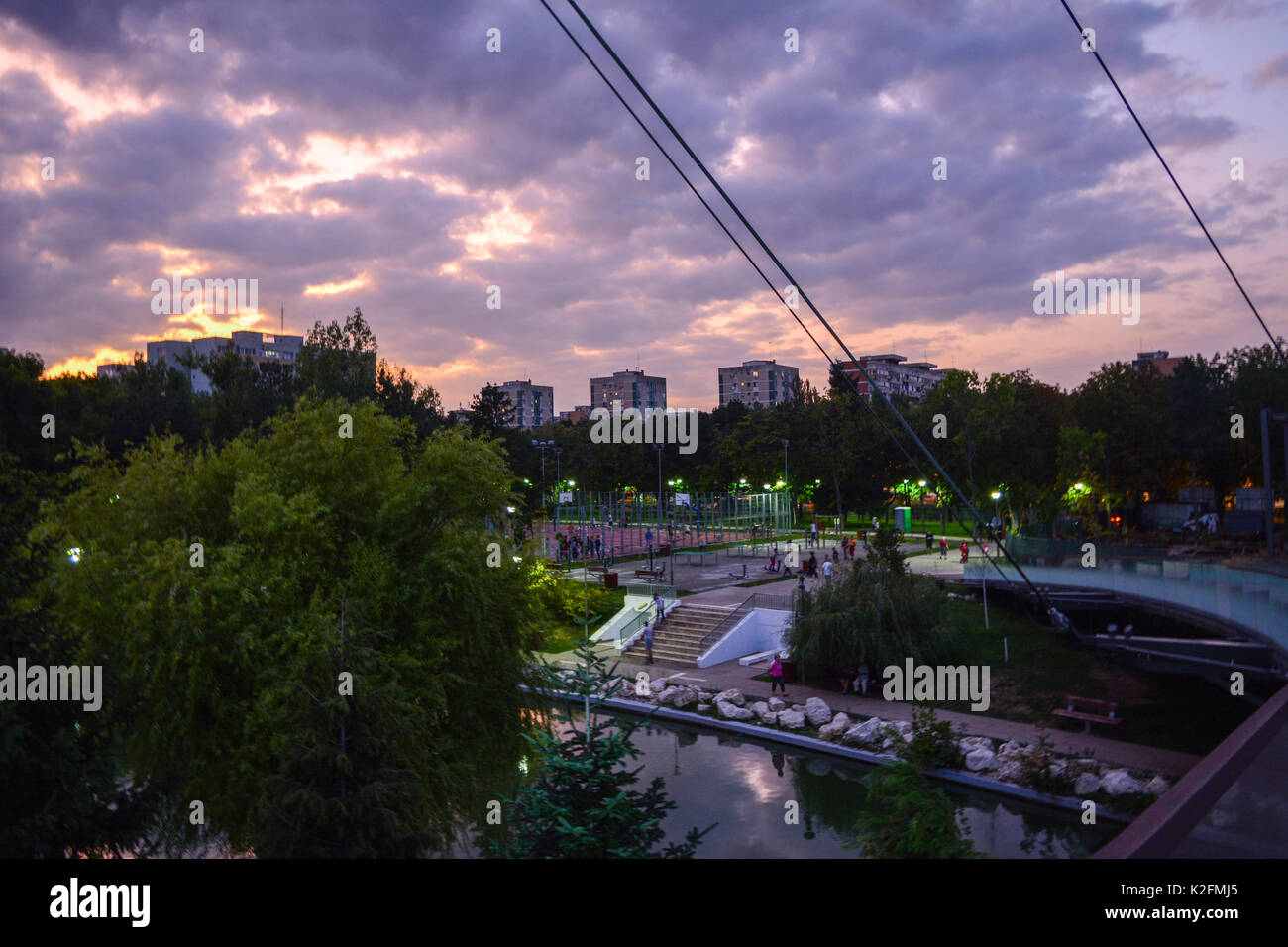 The public park Drumul Taberei, renovated by the city Hall and now ...