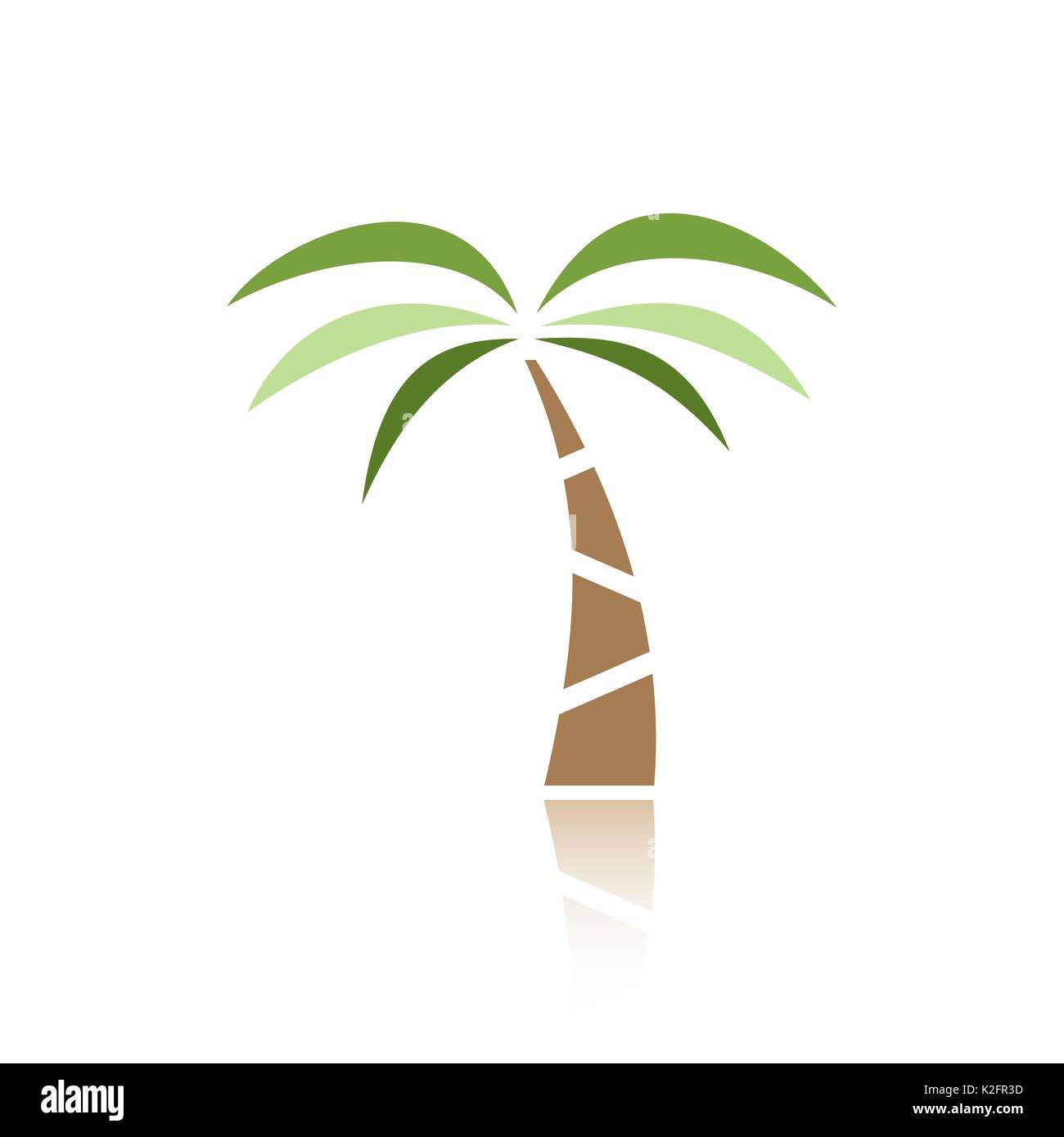 Palm tree icon on a white background. Vector illustration Stock Vector ...