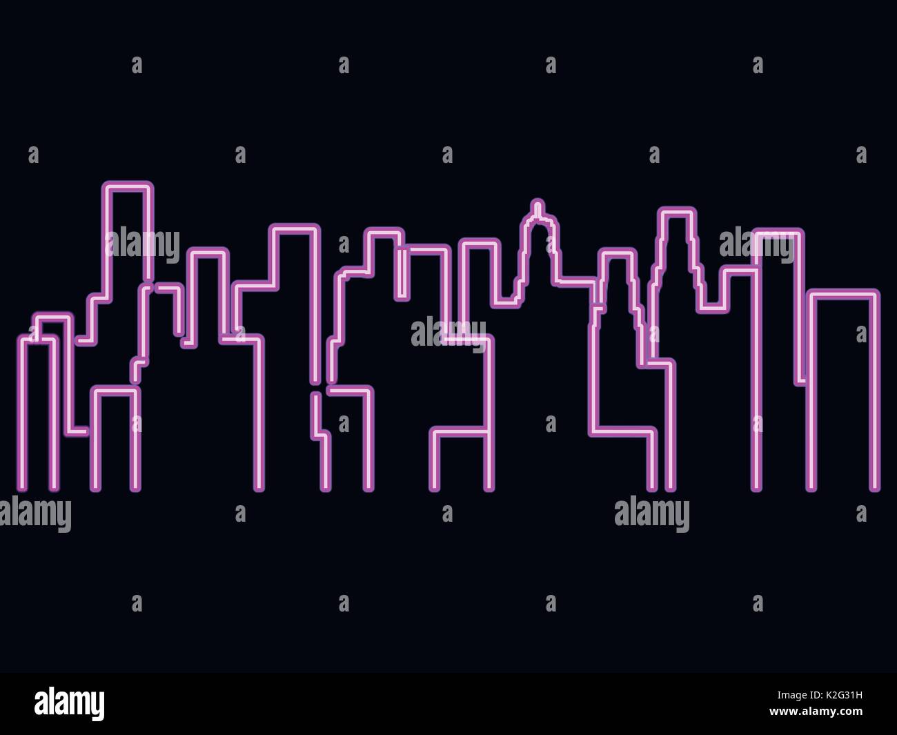 Modern neon house outline hi-res stock photography and images - Alamy