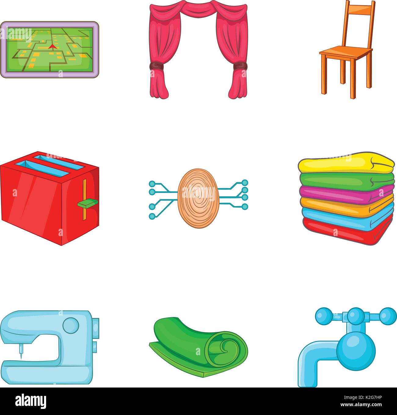 Restroom icons set, cartoon style Stock Vector Image & Art - Alamy