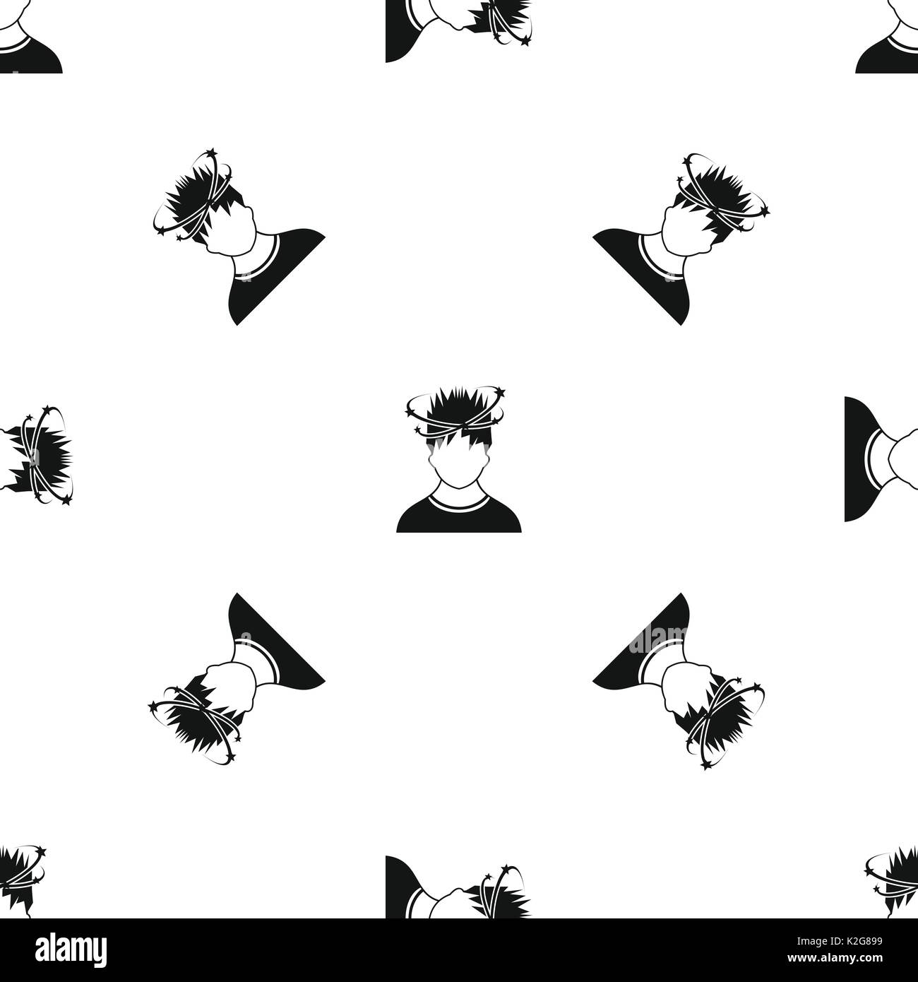 Man with dizziness pattern seamless black Stock Vector Image & Art - Alamy