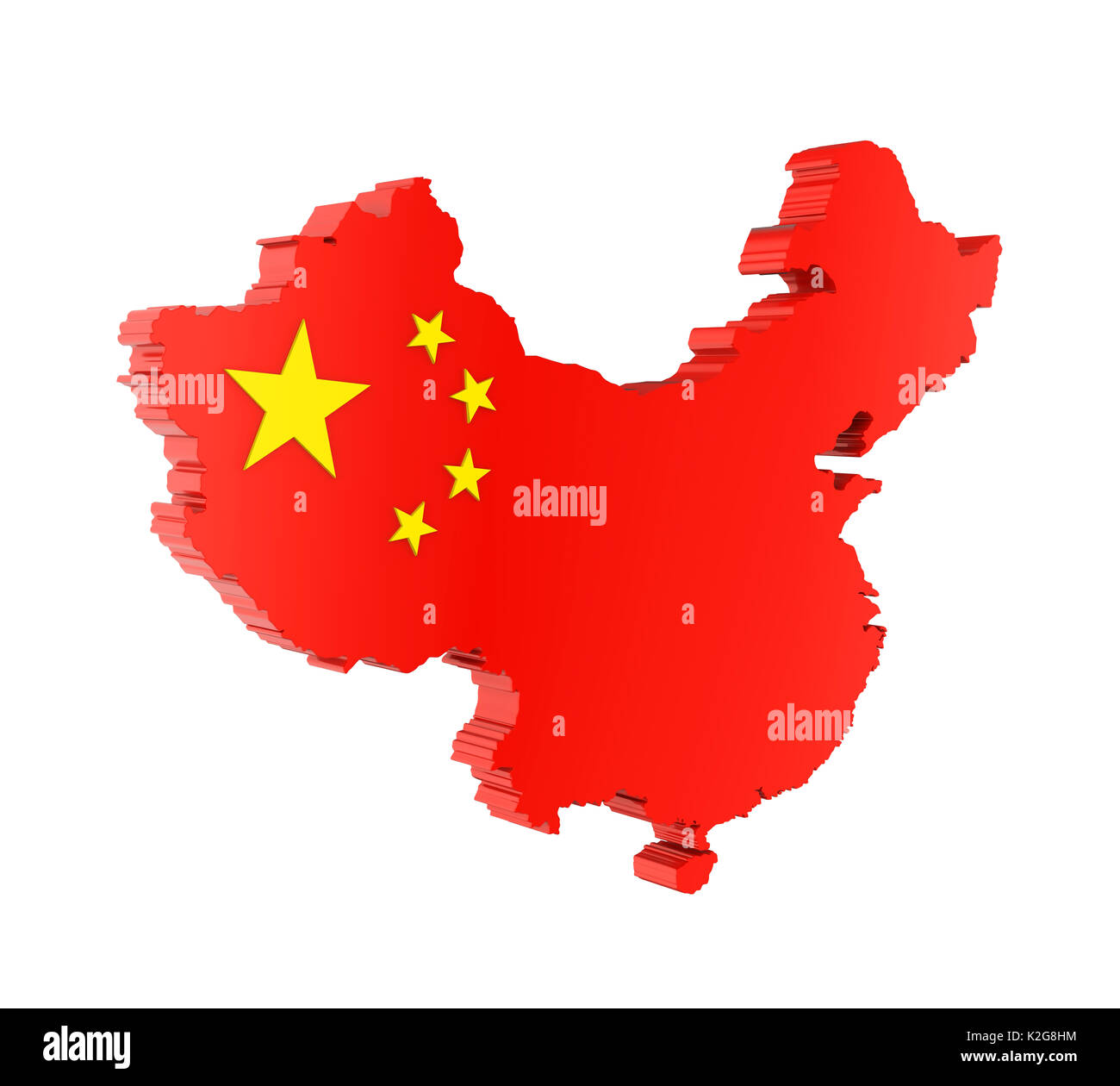 Map of China Isolated Stock Photo - Alamy