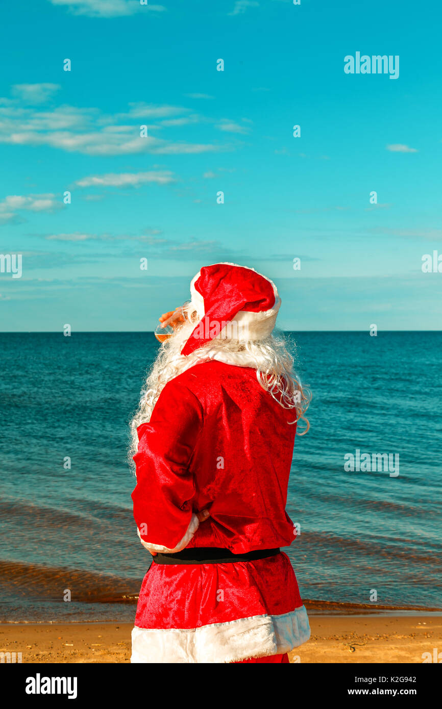 Santa claus back view hi-res stock photography and images - Alamy