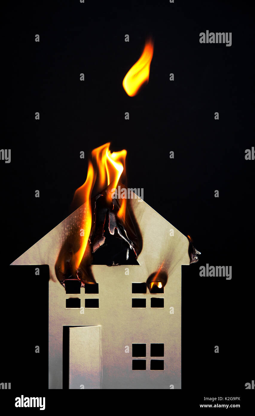 Fire insurance concept burning hi-res stock photography and images - Alamy