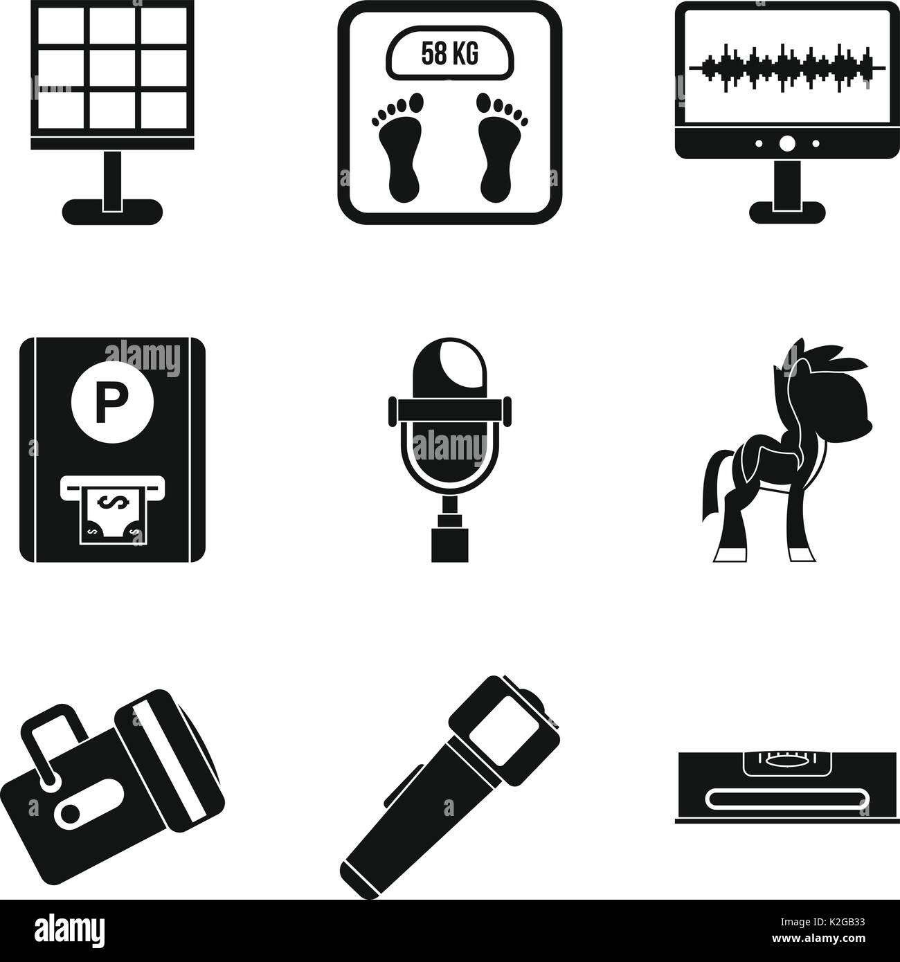 Lighting icons set, simple style Stock Vector Image & Art - Alamy