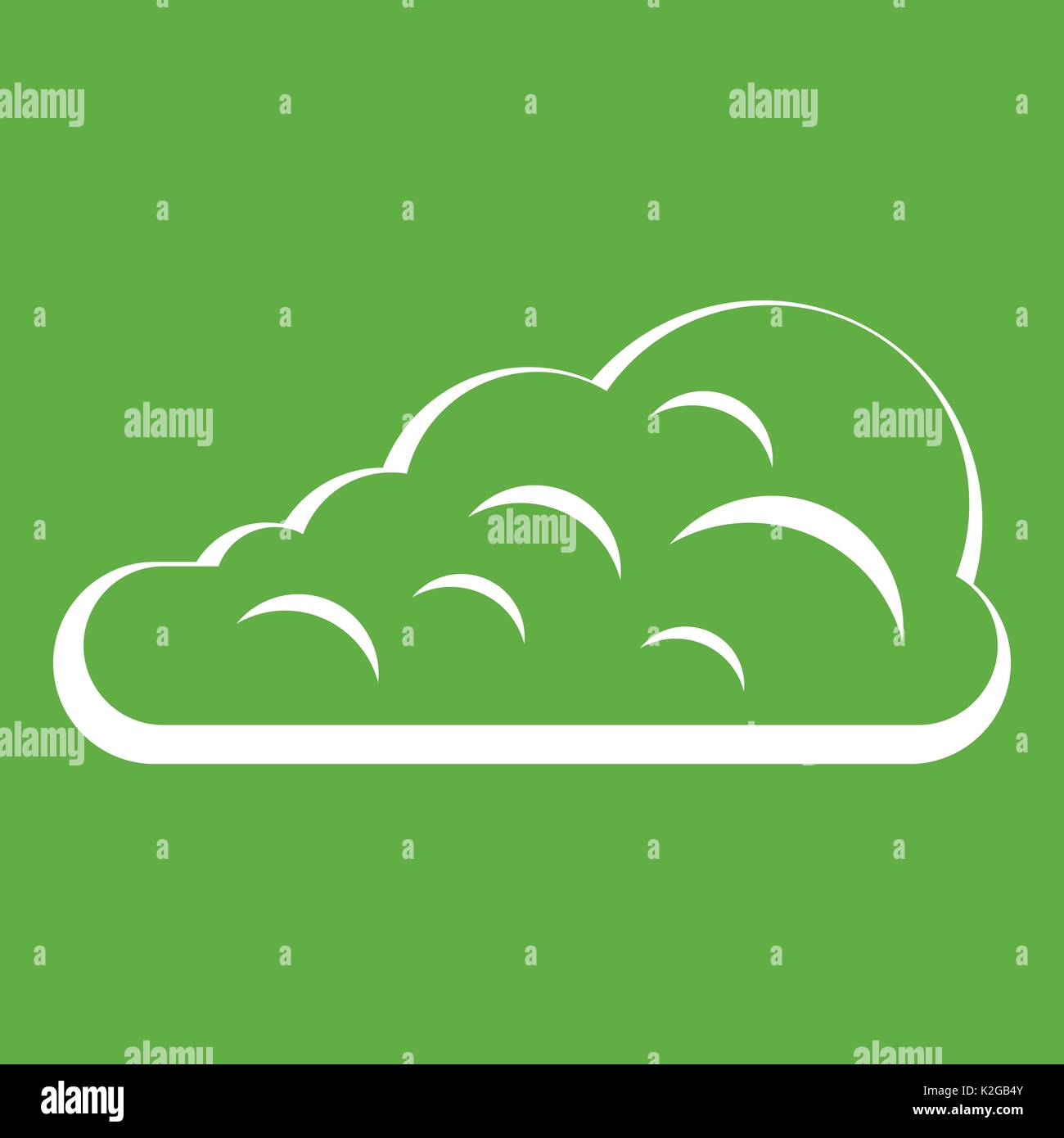 Cumulus cloud icon green Stock Vector Image & Art - Alamy