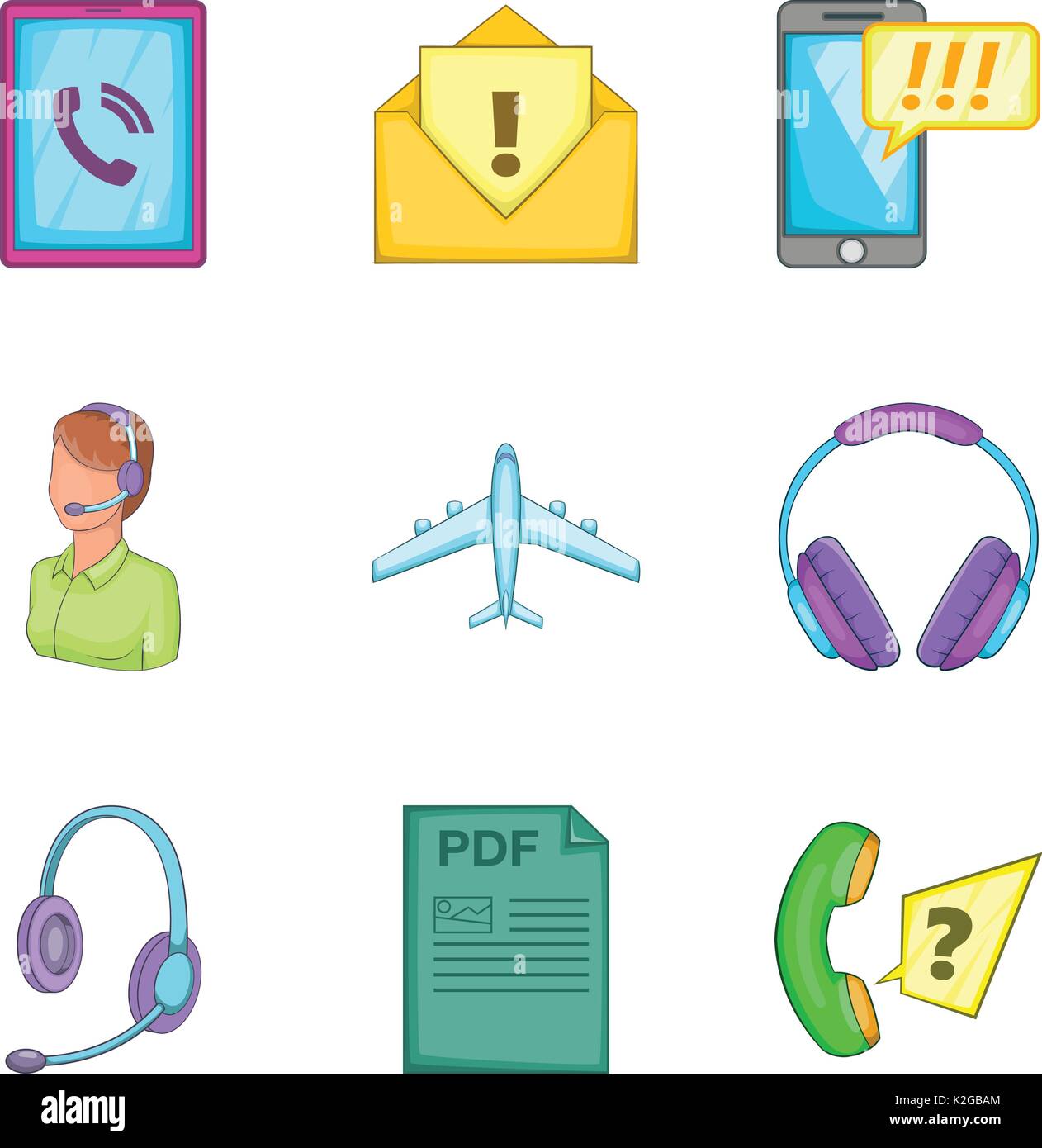 Important file icons set, cartoon style Stock Vector Image & Art - Alamy