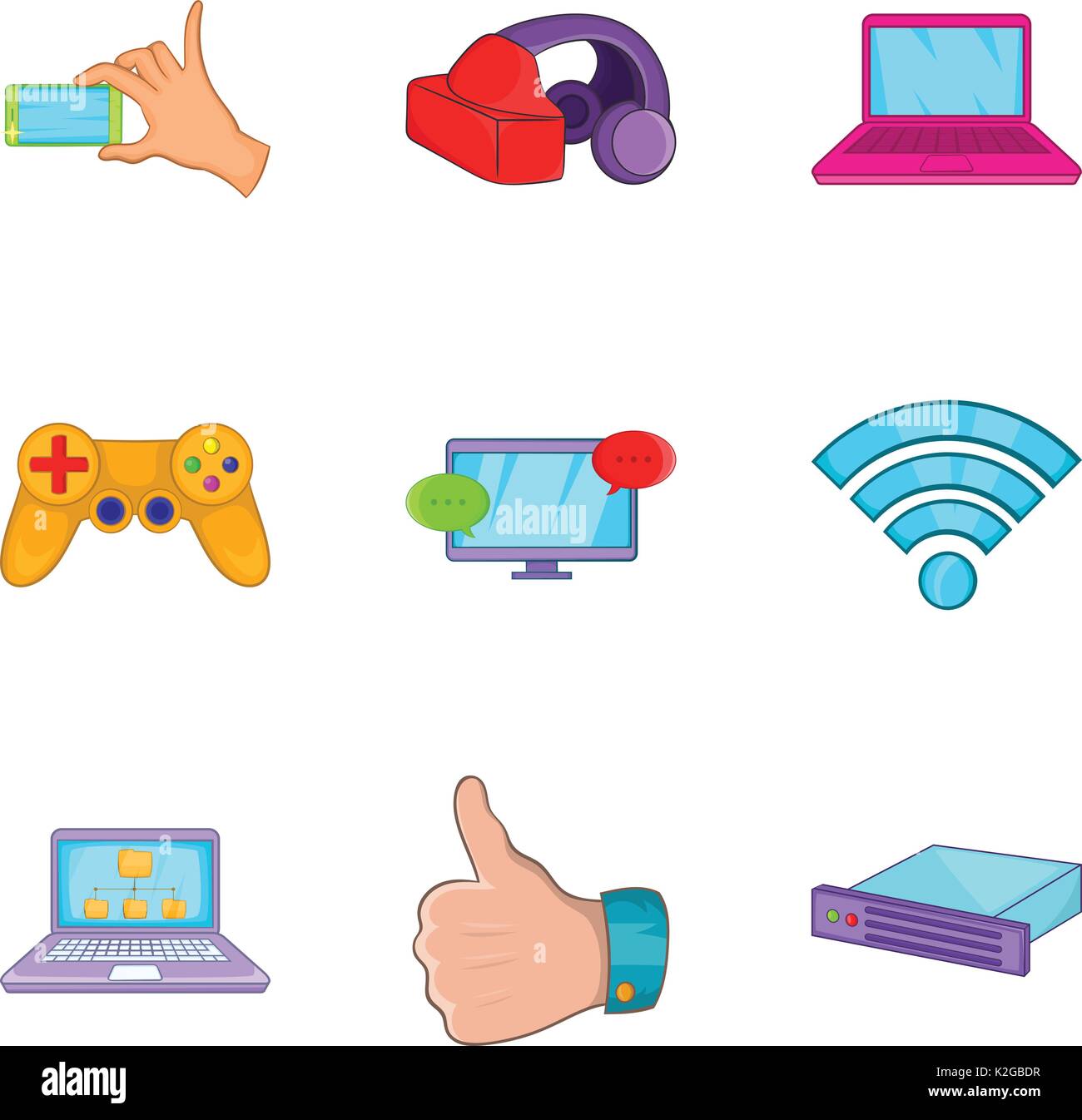 Compact equipment icons set, cartoon style Stock Vector Image & Art - Alamy