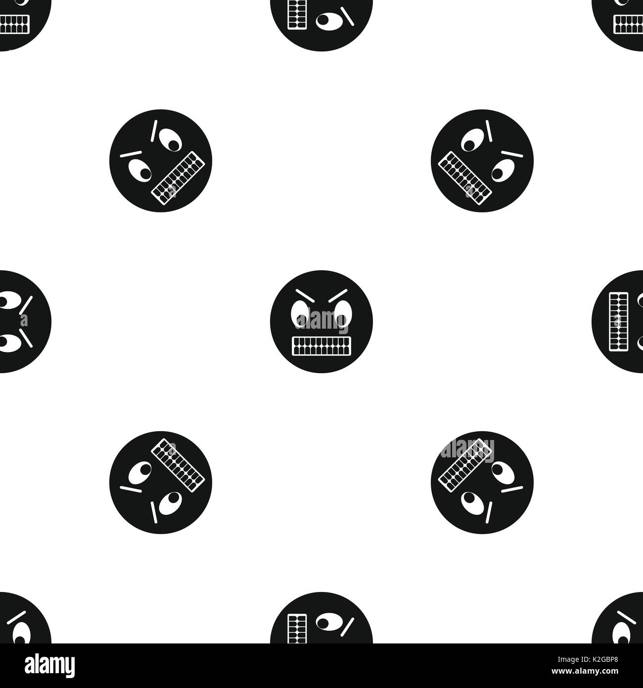 Angry emotpattern seamless black Stock Vector Image & Art - Alamy