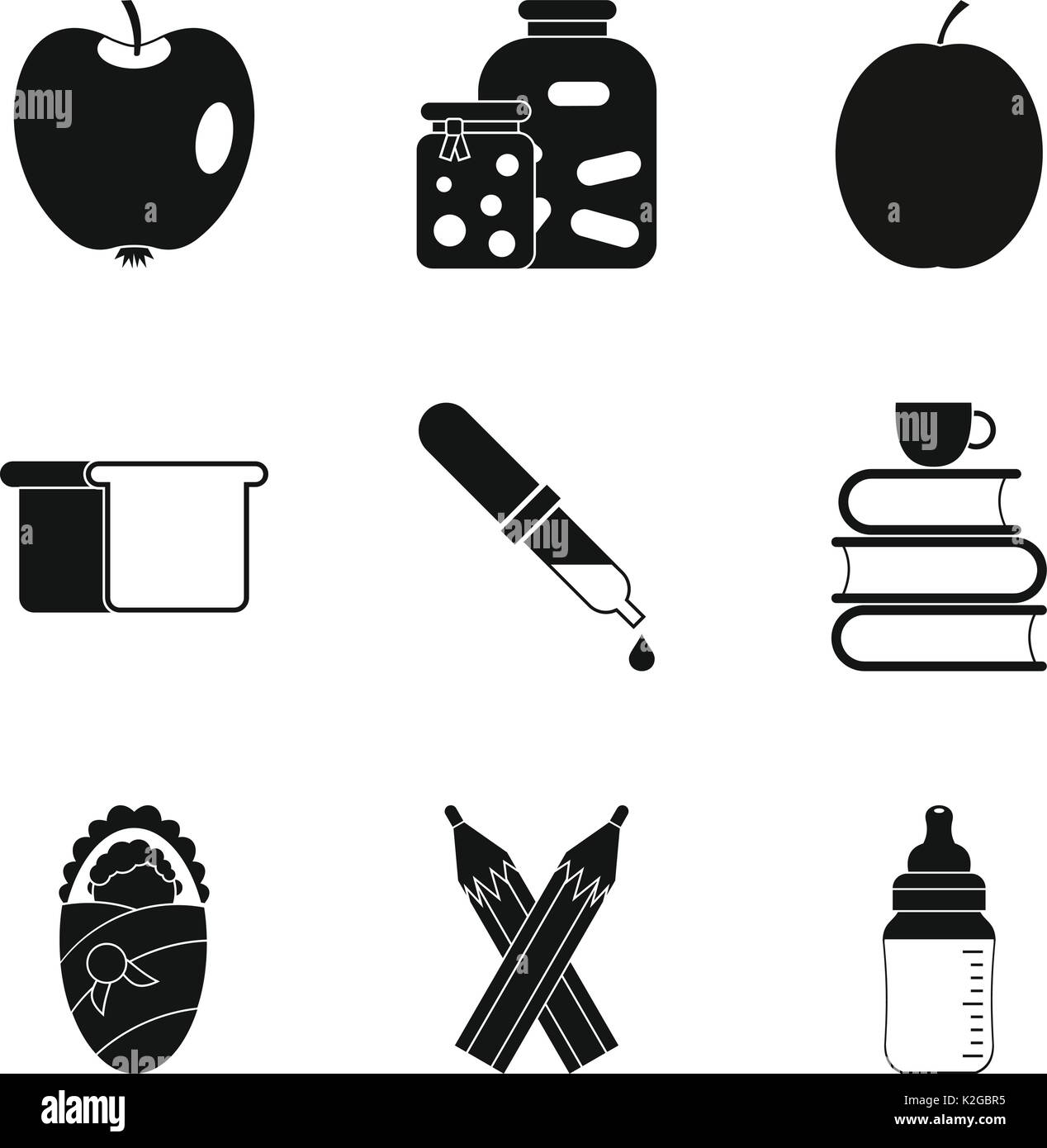 Birth icons set, simple style Stock Vector Image & Art - Alamy