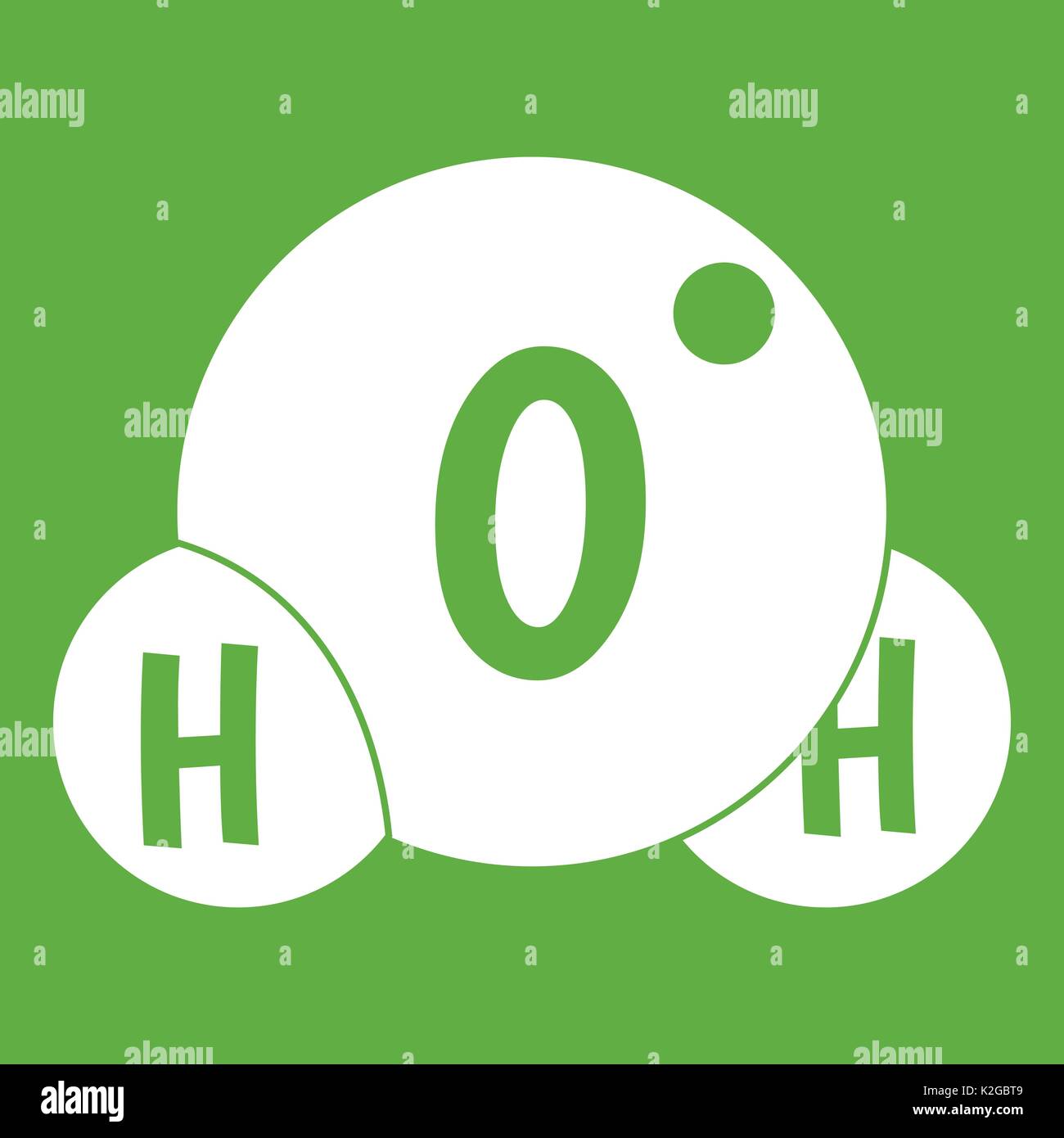 Water molecule icon green Stock Vector Image & Art - Alamy