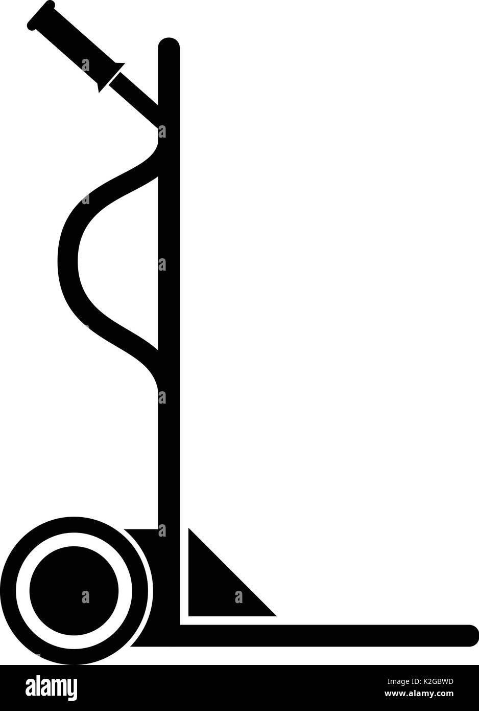 Large size trolley icon, simple black style Stock Vector Image & Art ...