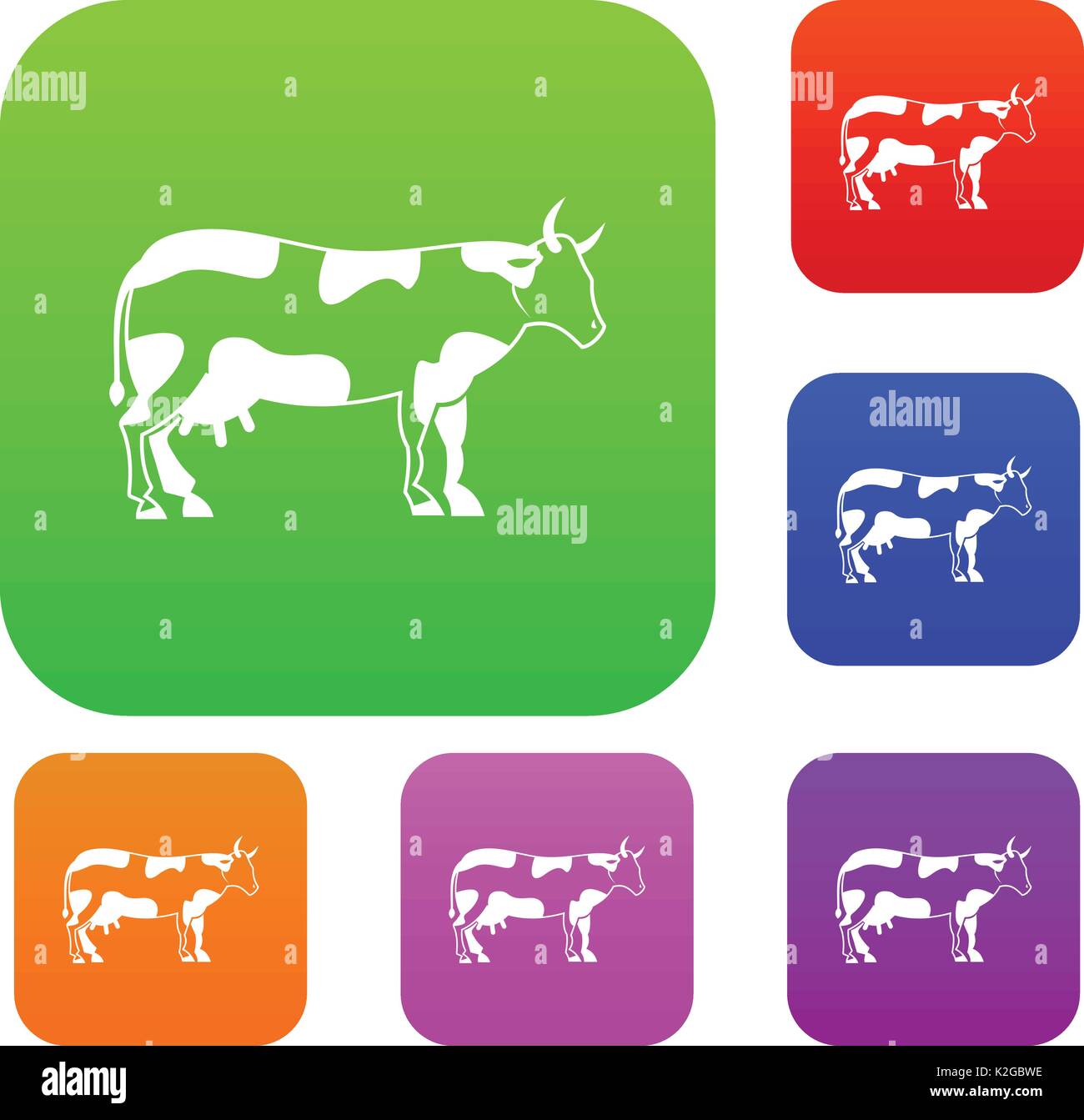 Cow set collection Stock Vector Image & Art - Alamy