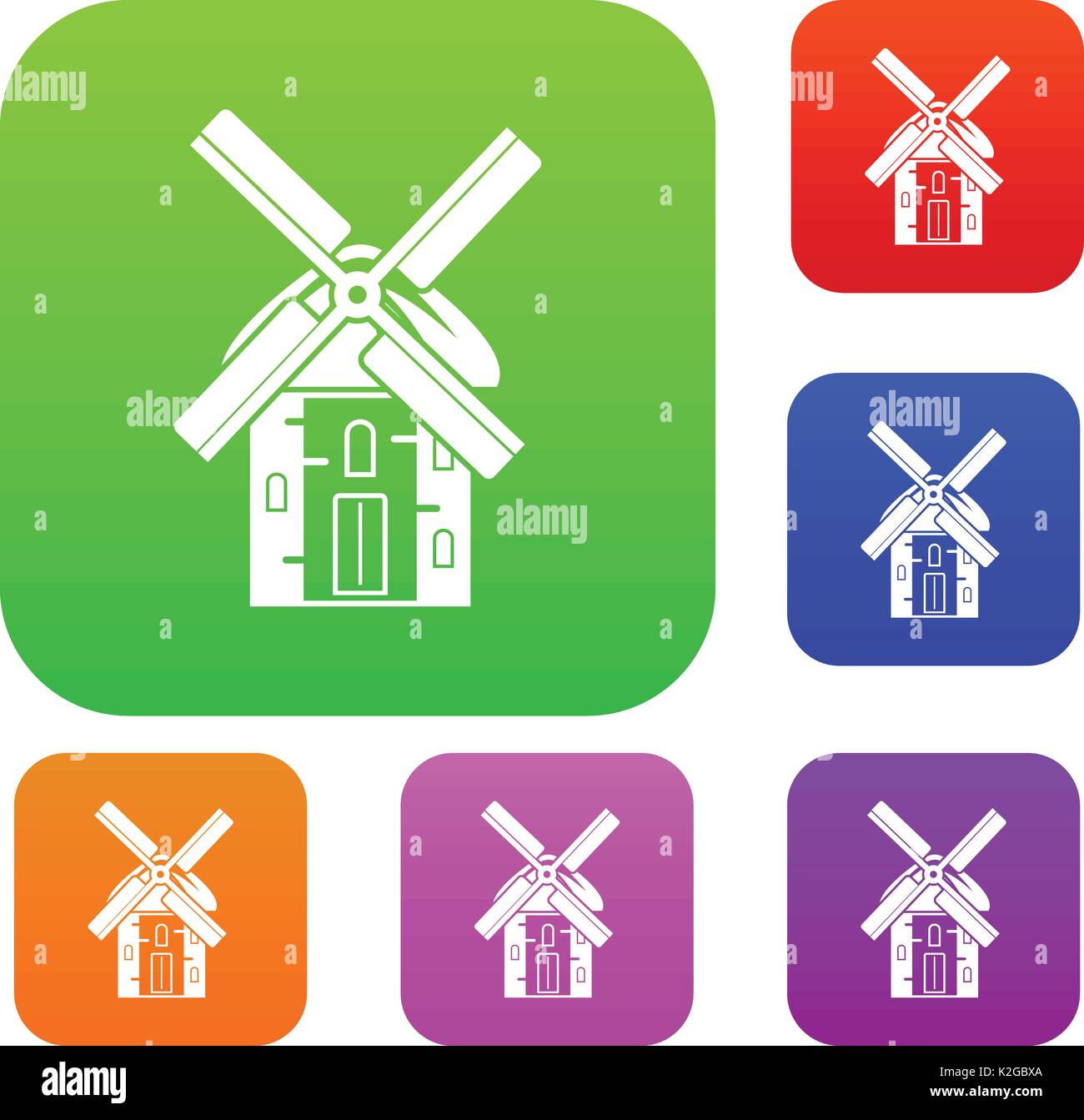 Mill set collection Stock Vector Image & Art - Alamy