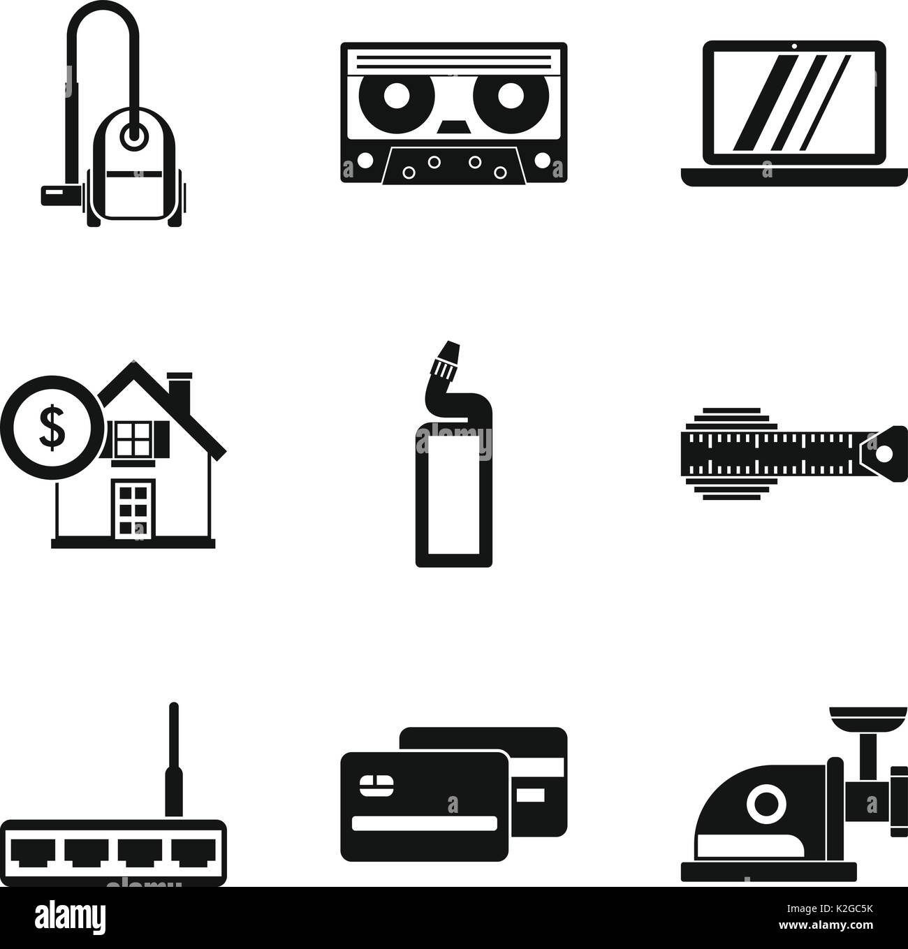 Family life icons set, simple style Stock Vector Image & Art - Alamy