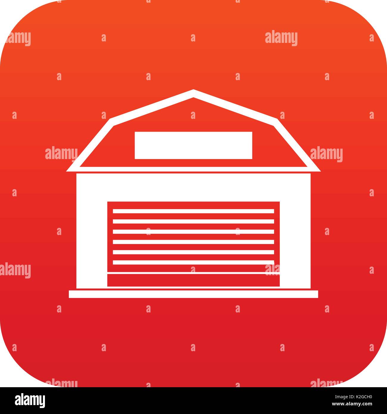 Industrial building icon digital red Stock Vector Image & Art - Alamy