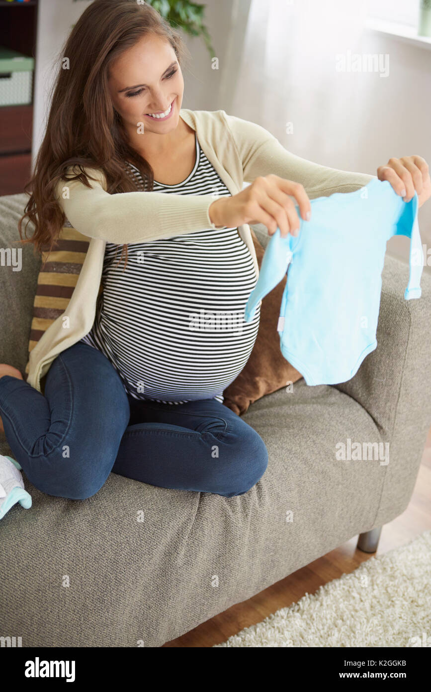 She's going to have a boy Stock Photo - Alamy