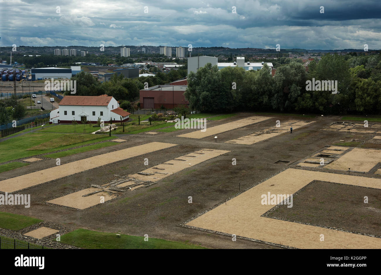 Hadrian's Wall, Northumberland, England. August 2017 Segedunum Roman ...