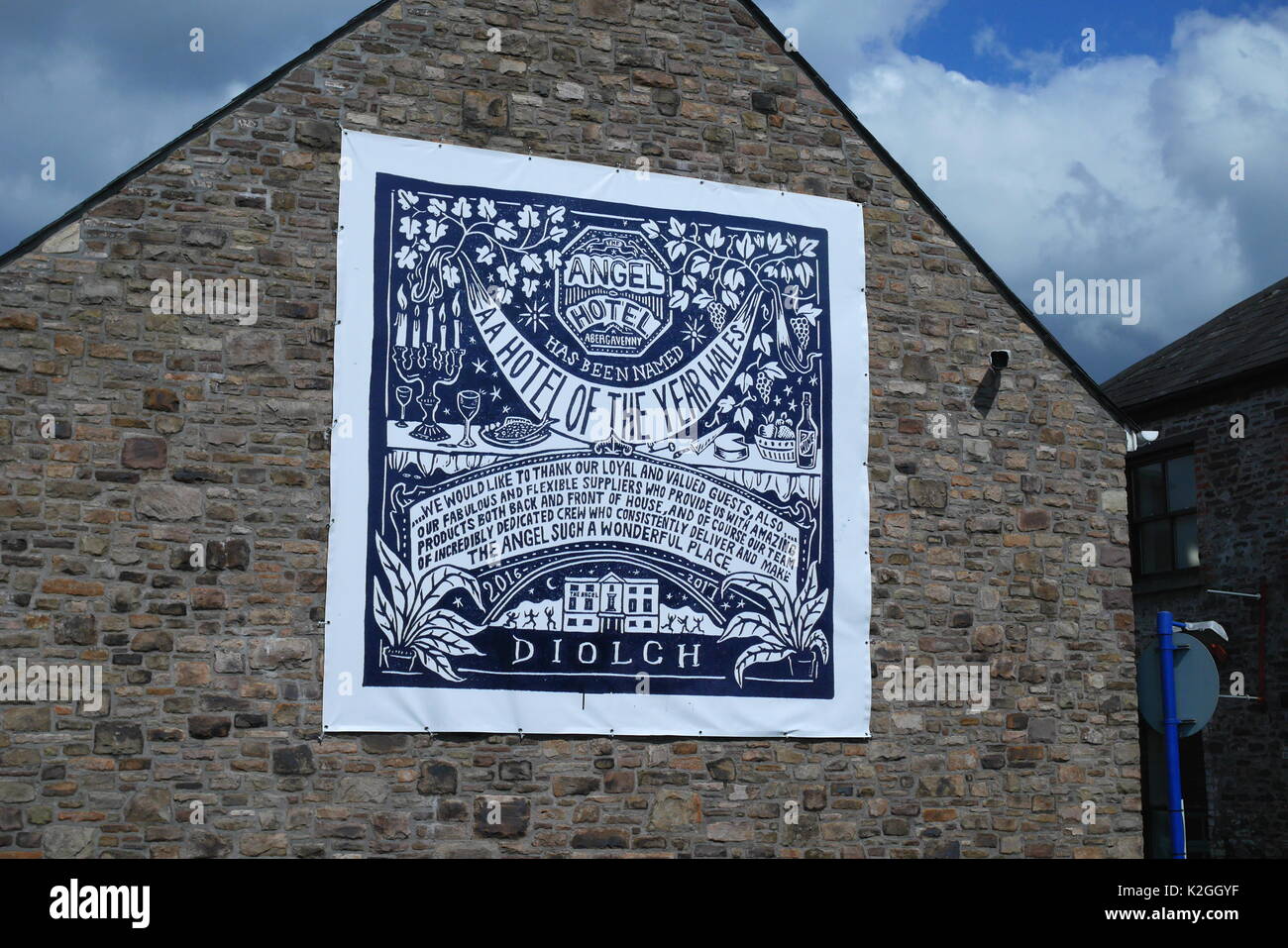 The Angel Hotel, Hotel of the year, Abergavenny, Wales, UK Stock Photo ...
