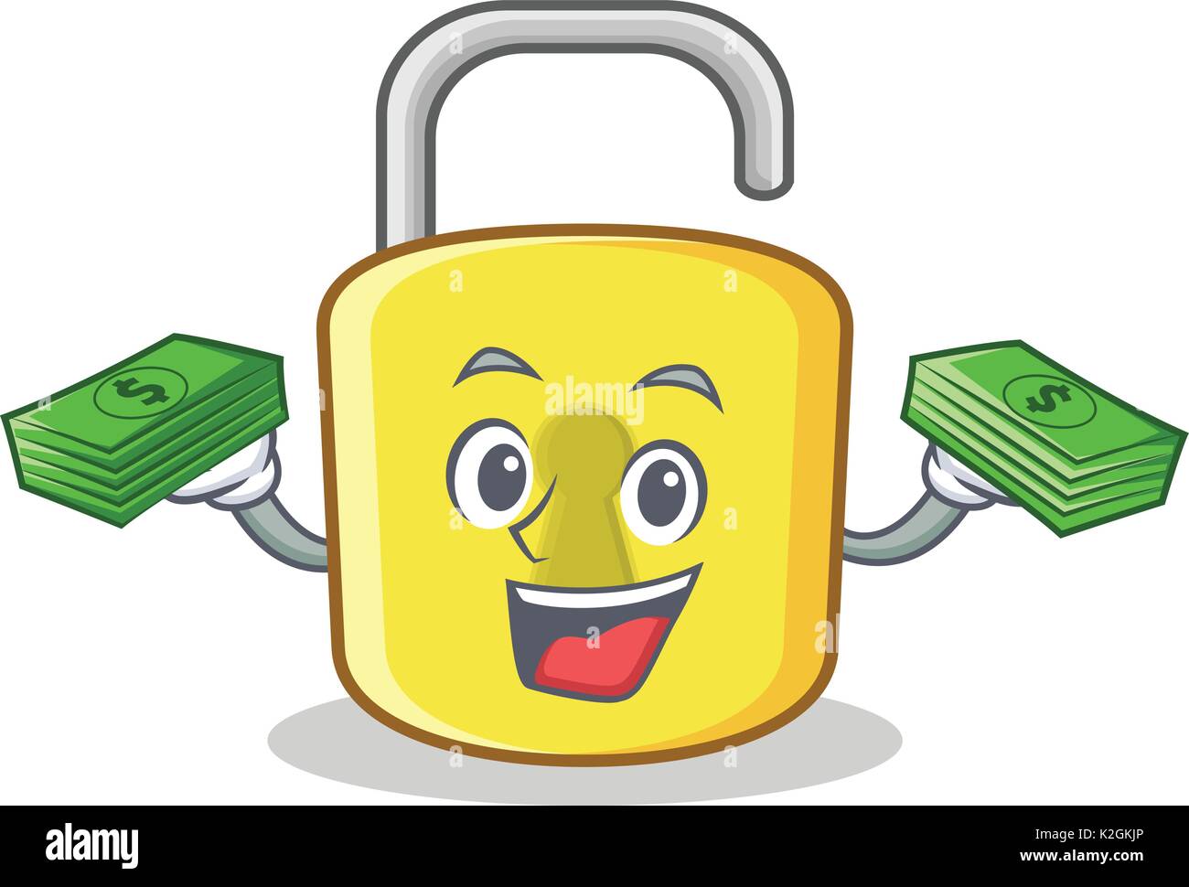 Cartoon character dollar lock hi-res stock photography and images - Alamy