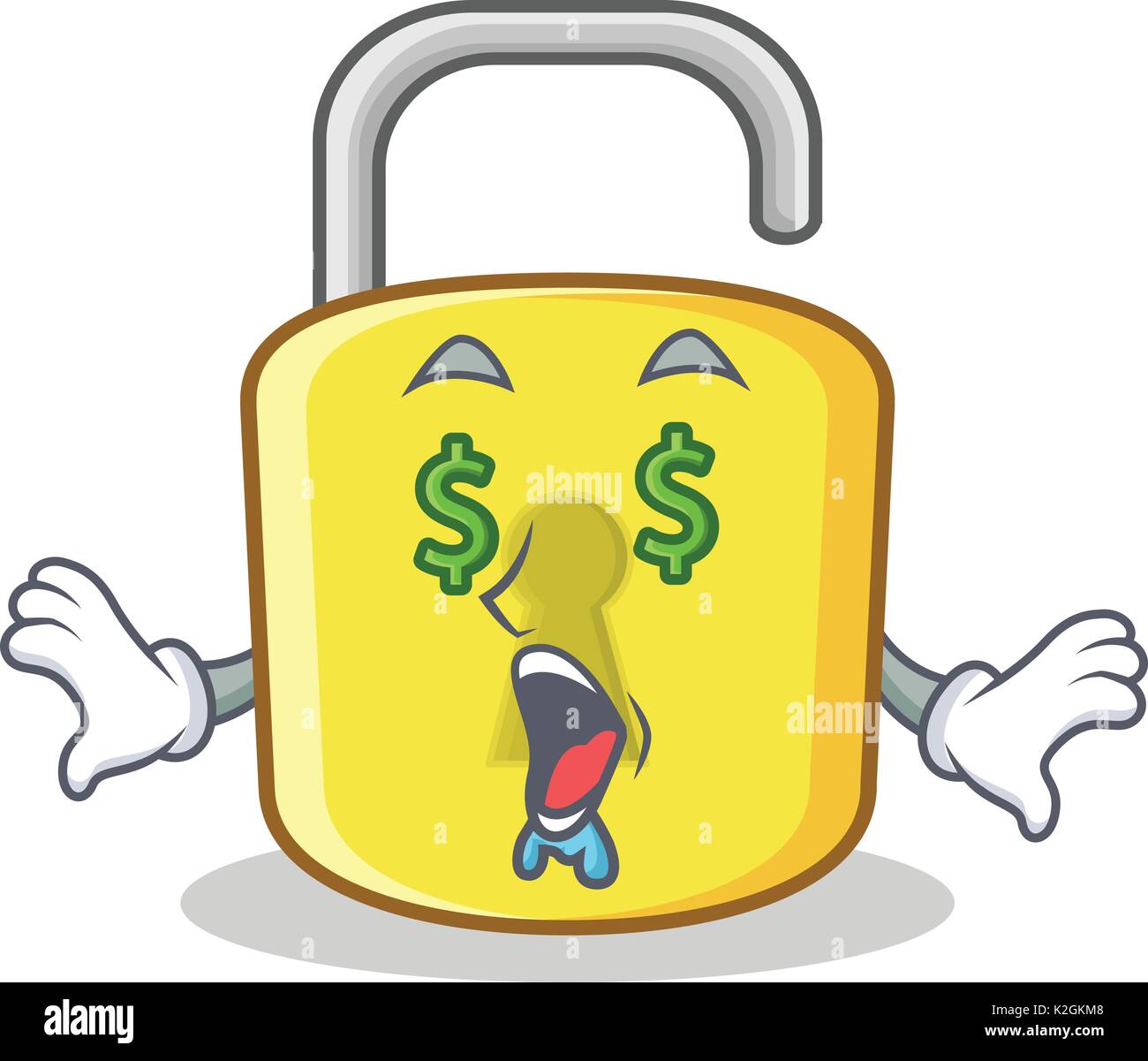 Cartoon character dollar lock hi-res stock photography and images - Alamy