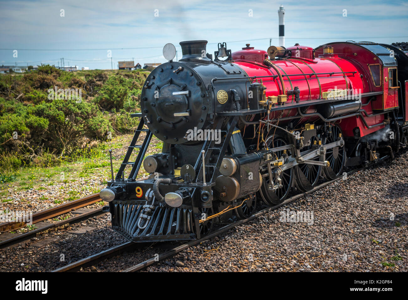 Winston Churchill narrow gauge steam locomotive of the Romney, Hythe ...